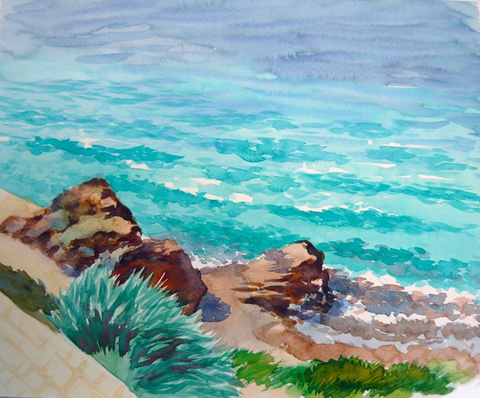 Watercolor Seascapes (21171) | Illustrations | Design Bundles