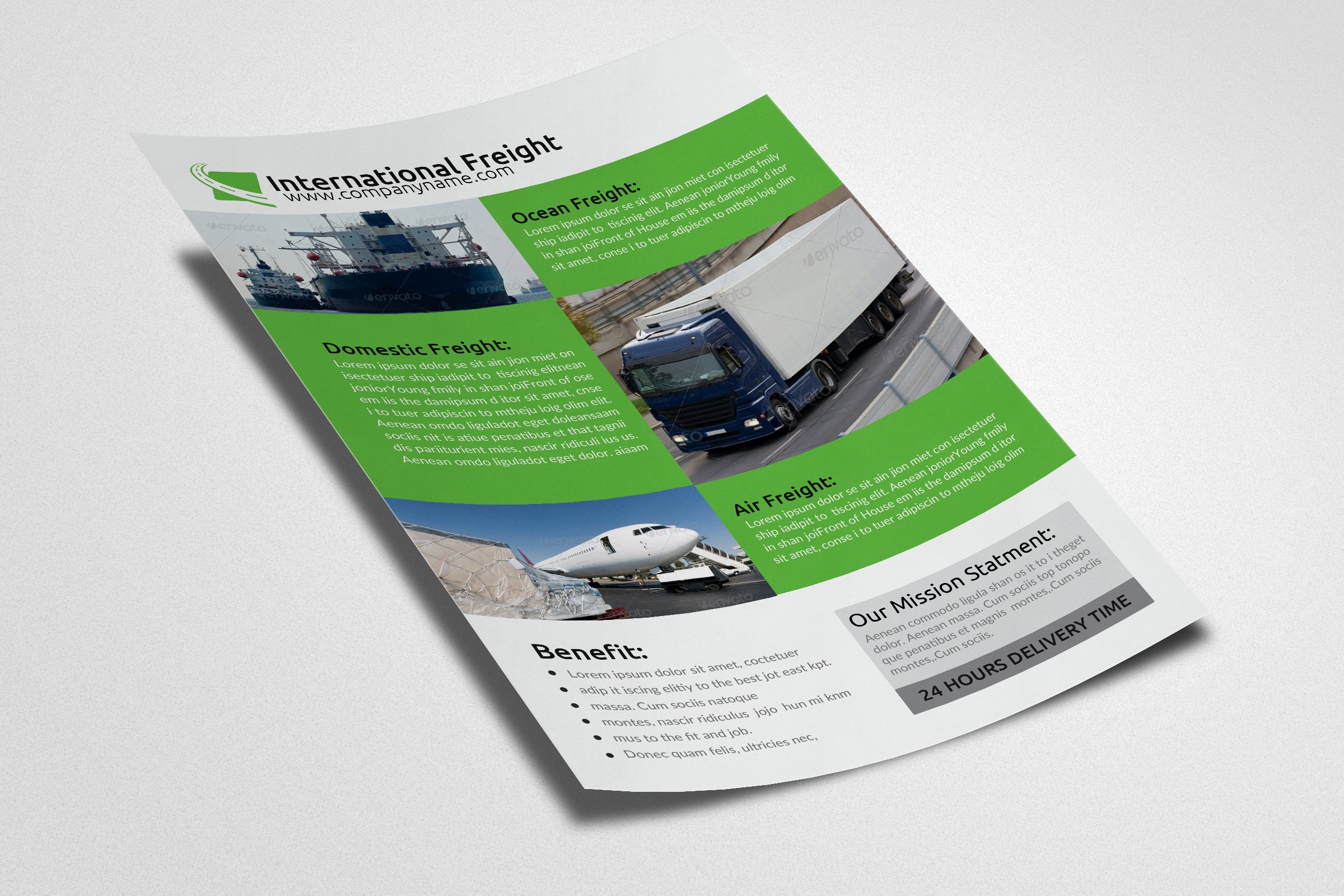 Freight & Logistics Services Flyer (58394) | Flyers | Design Bundles