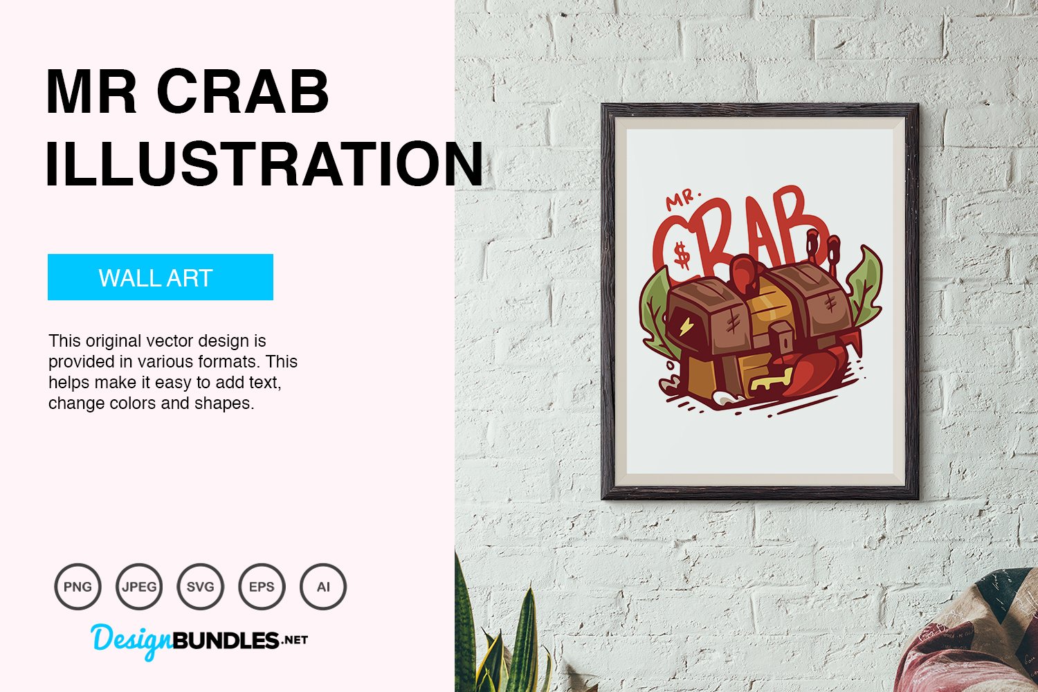 Mr Crab Vector Illustration