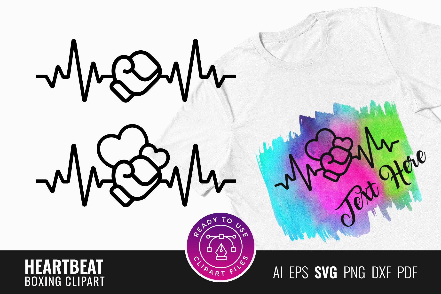 Heartbeat SVG - Boxing & Fight SVG (1296148) | Illustrations | Design ...