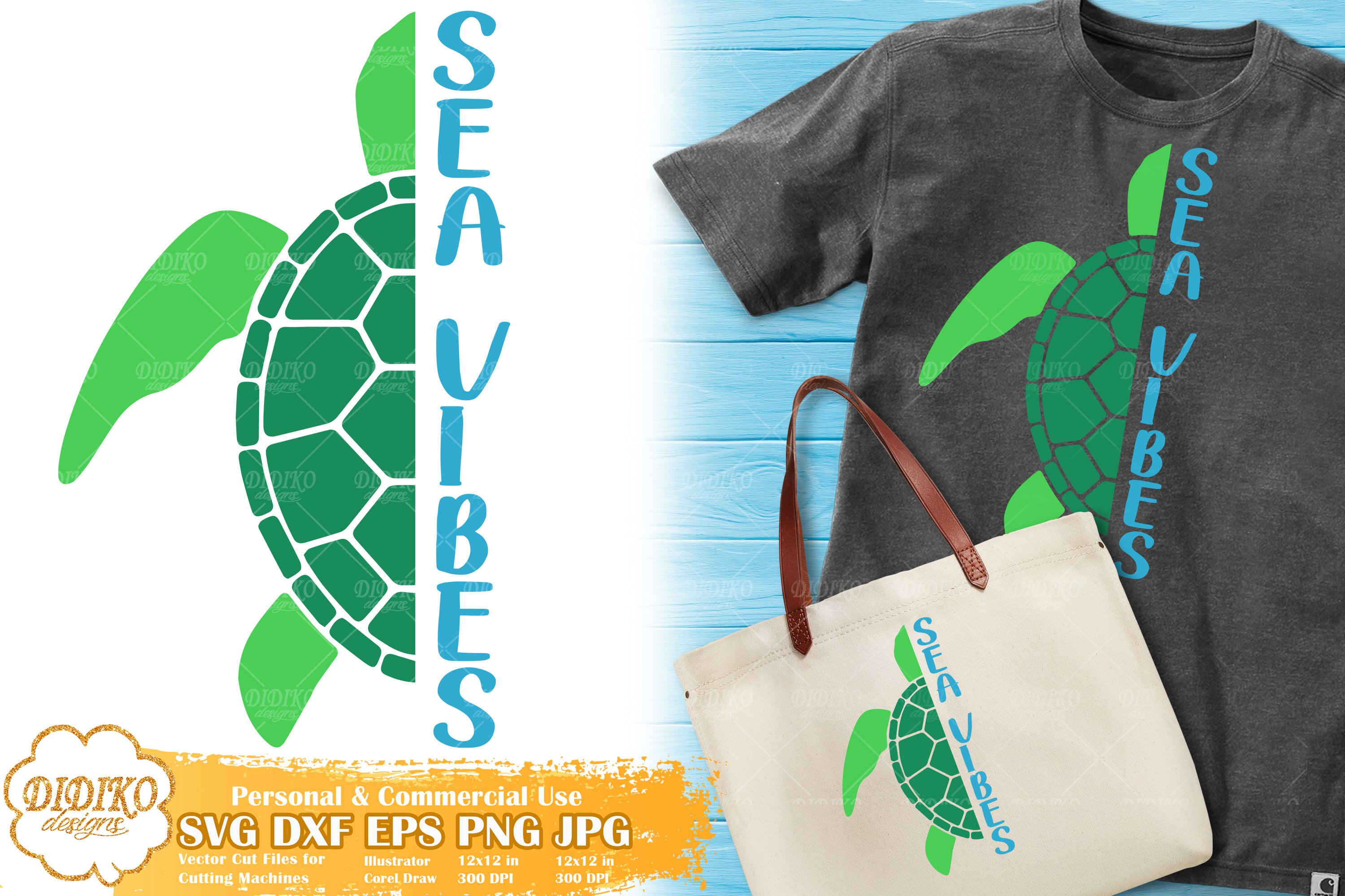 Sea Turtle SVG | Summer Family Vacation SVG | Sea Vibes SVG (608448 ...