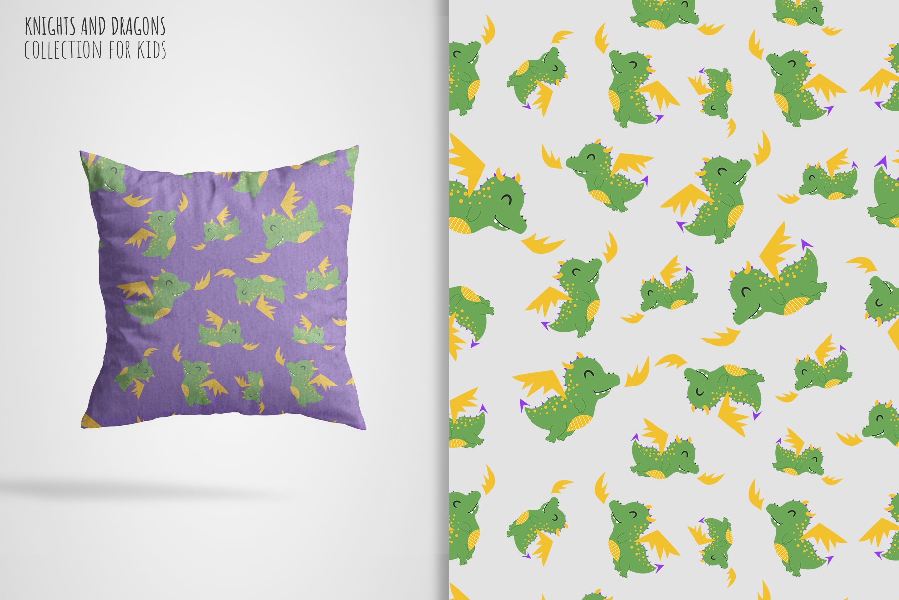 Knights and Dragons Collection (1038201) | Patterns | Design Bundles
