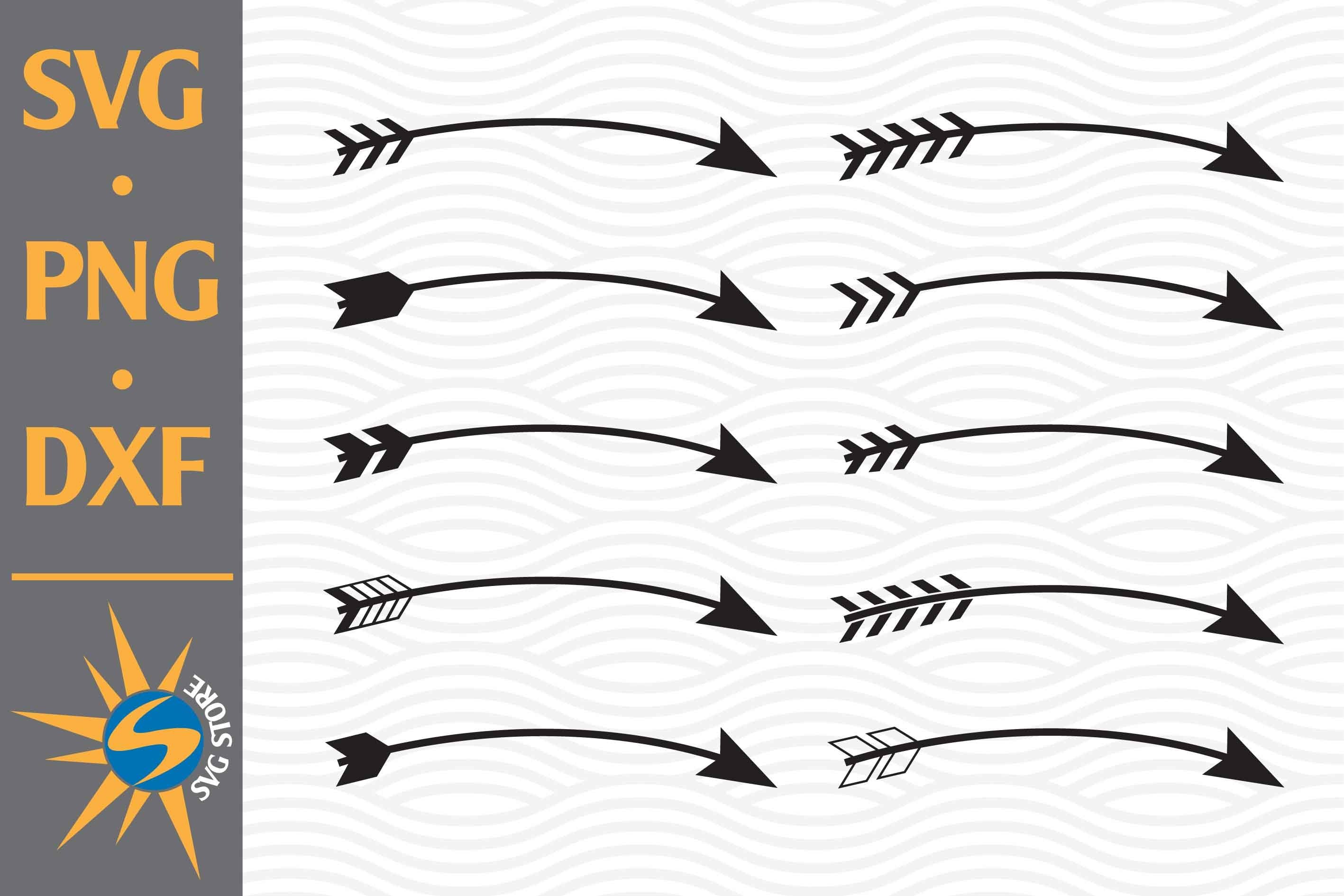 Curve Arrow SVG, PNG, DXF Digital Files Include (687852) | Cut Files ...