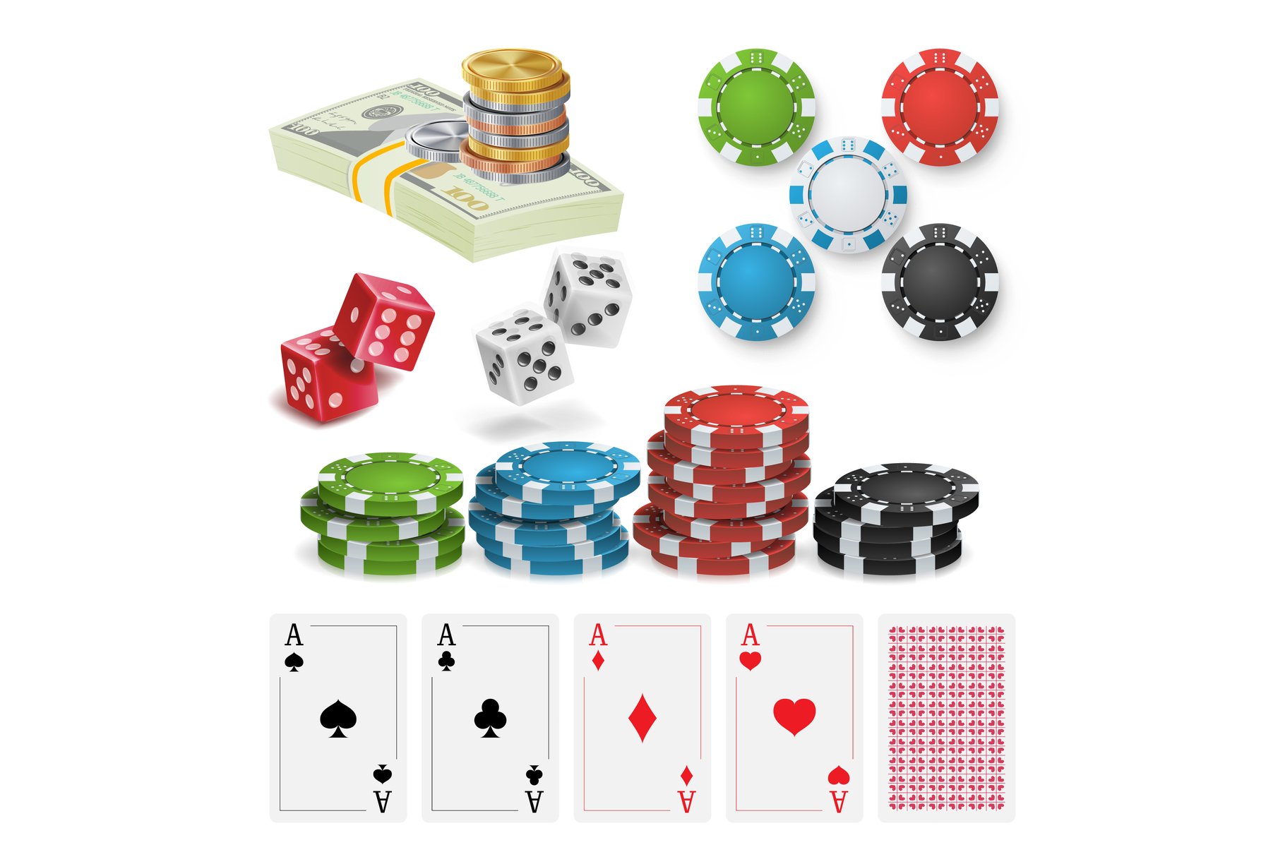 Poker Chips Vector