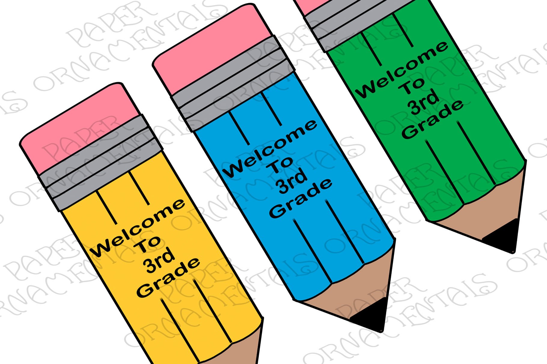 Pudgy Pencils 3rd Grade Plain Printable Bookmark Set (848727 ...