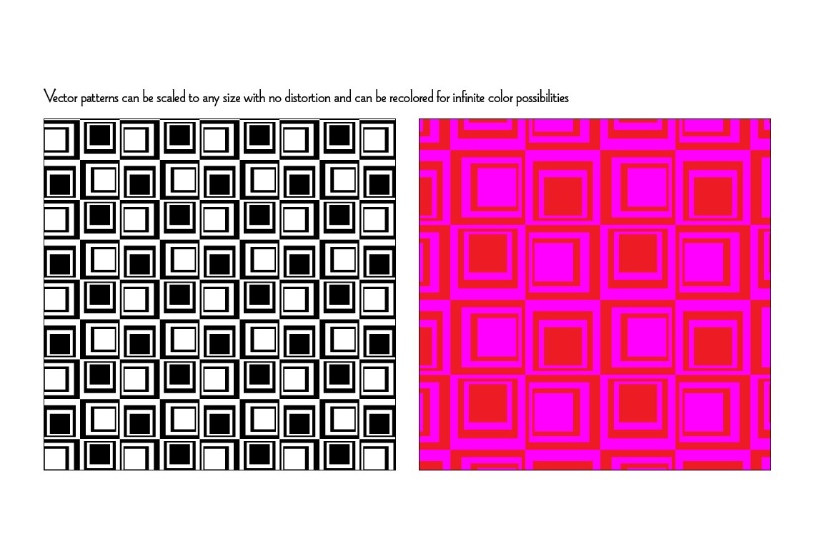 Seamless Black & White Op Art Patterns (157703) | Patterns | Design Bundles