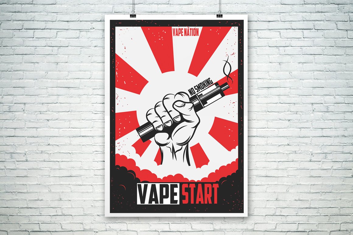 Poster For Vape Shop (28530) | Illustrations | Design Bundles