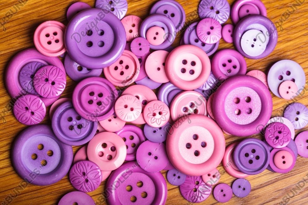 pink and purple sewing buttons (951822) | Industry | Design Bundles