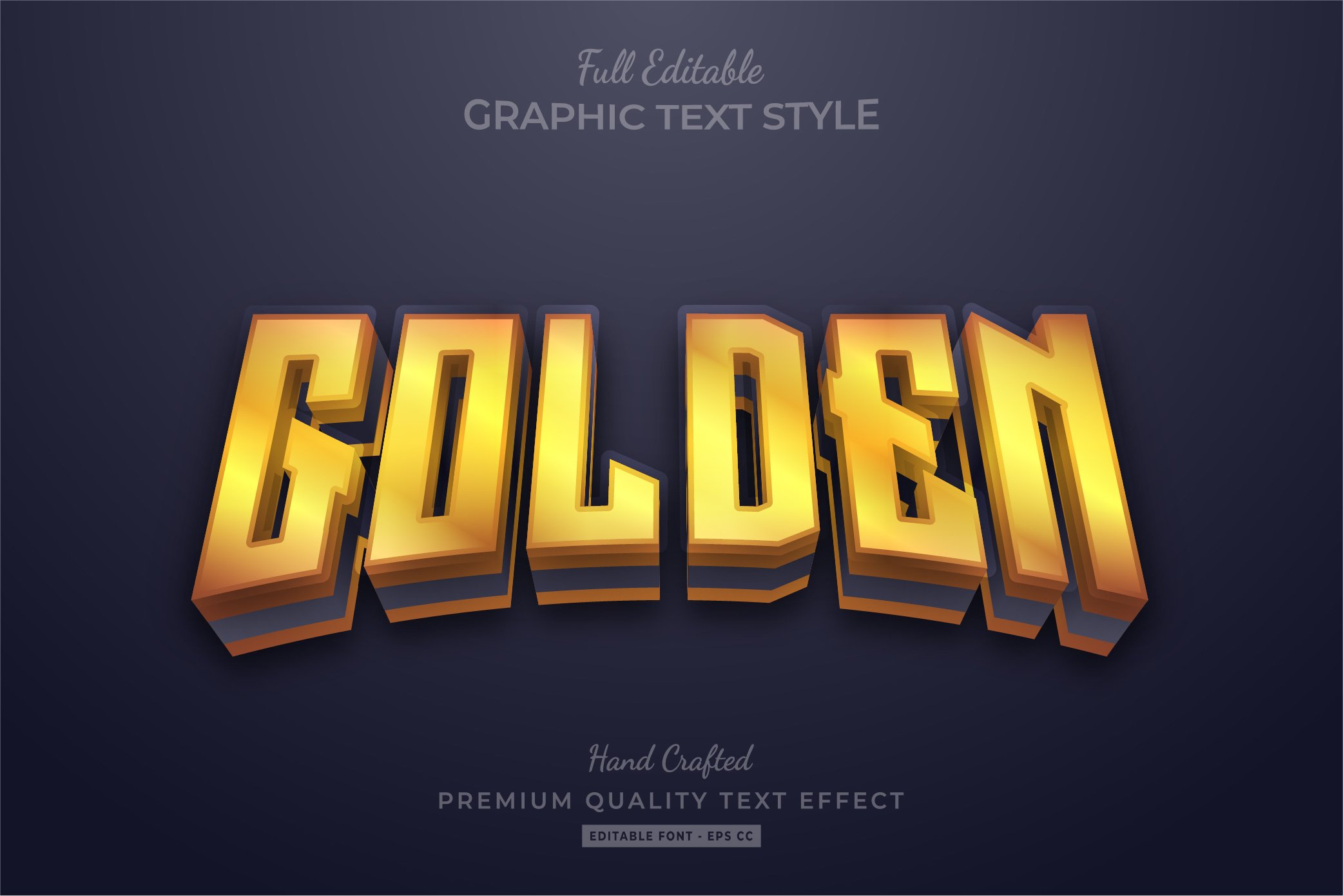 Golden Glow Editable Text Effect Font Style (1158725) | Illustrator ...