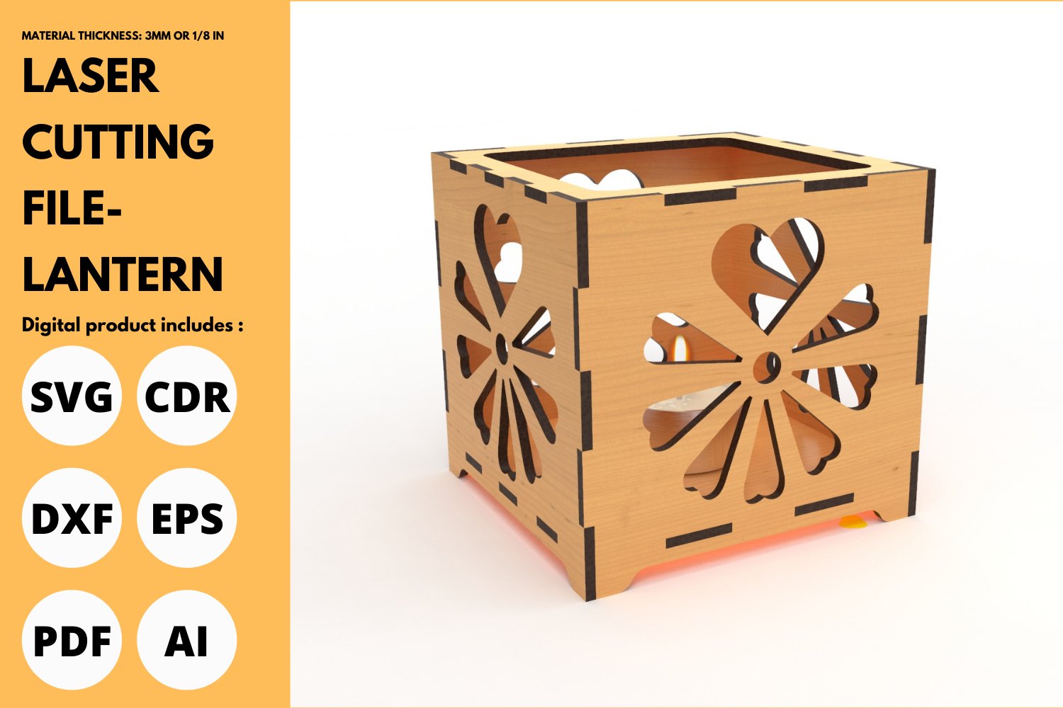 Lantern - laser cutting file