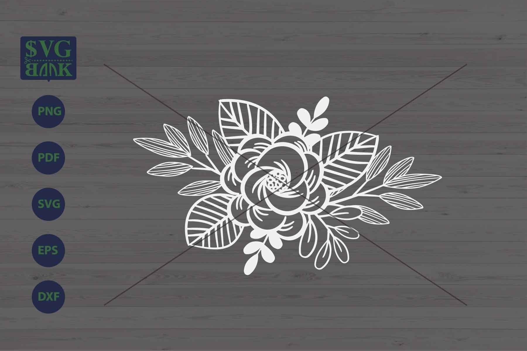 Bouquet Svg, flower corner svg, flower and leaf composition (316033 ...