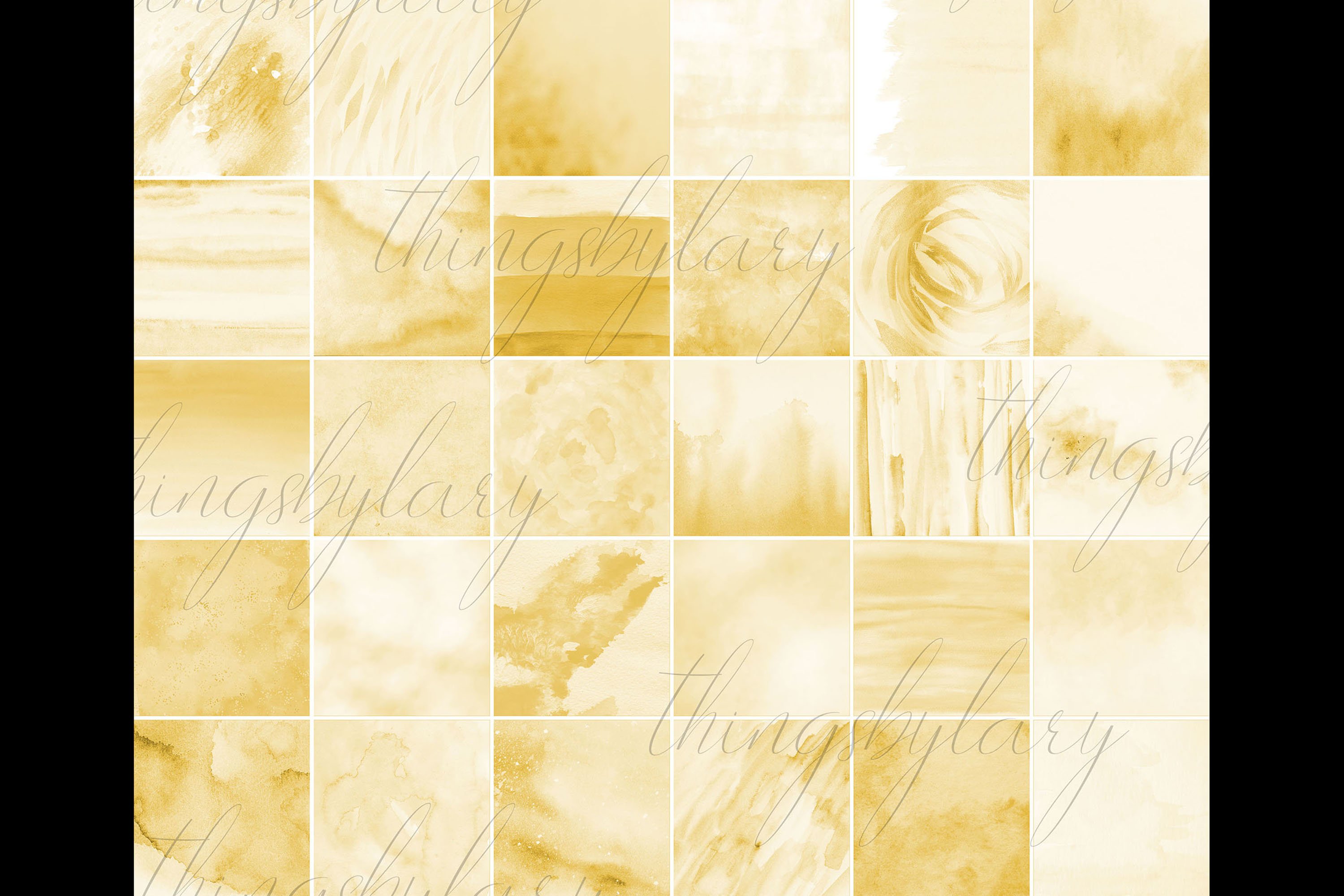 30 Ombre Gold Paint Brush Stroke Watercolor Digital Papers (241687 ...