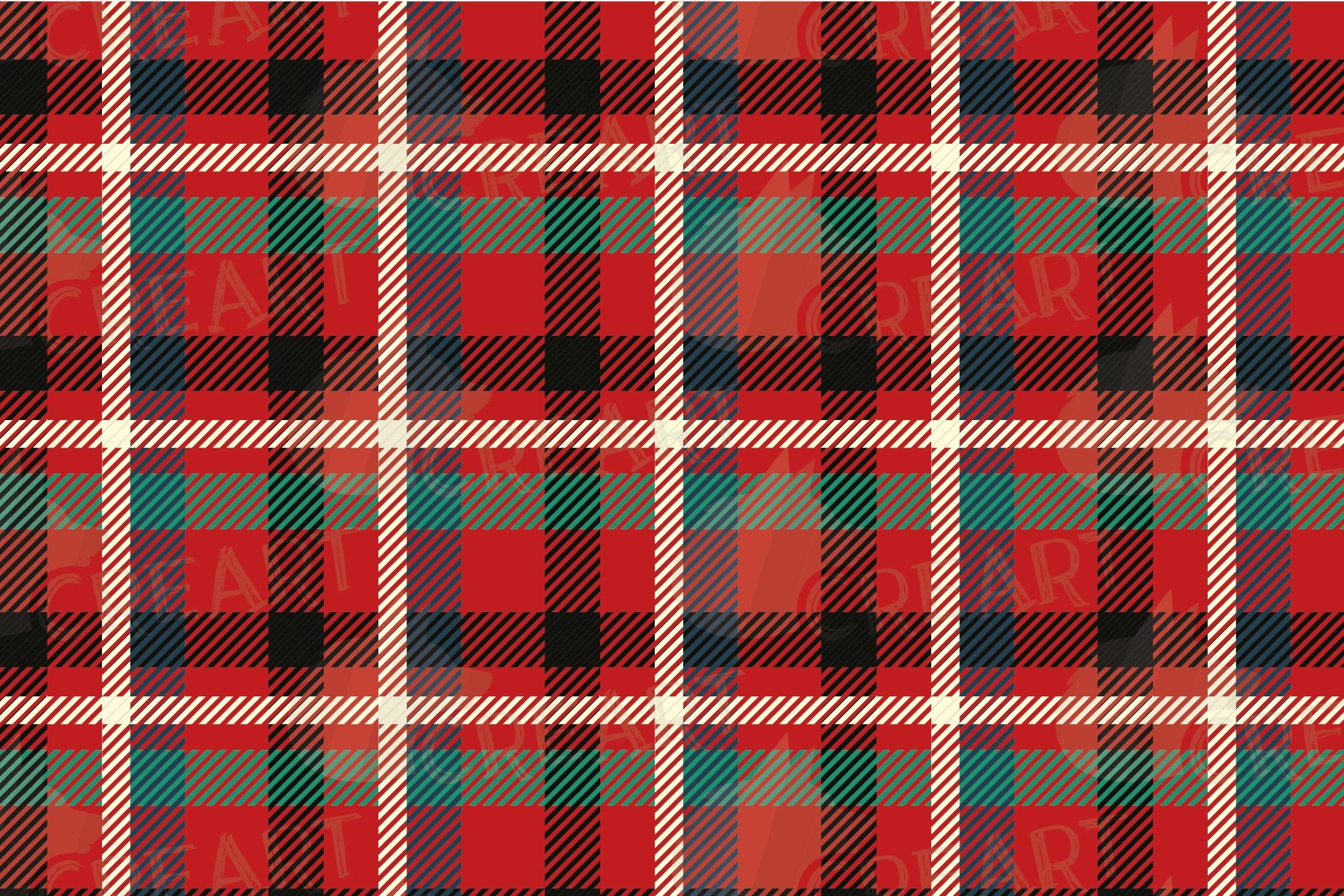 Tartan plaid seamless digital patterns. Christmas texture. (385459 ...