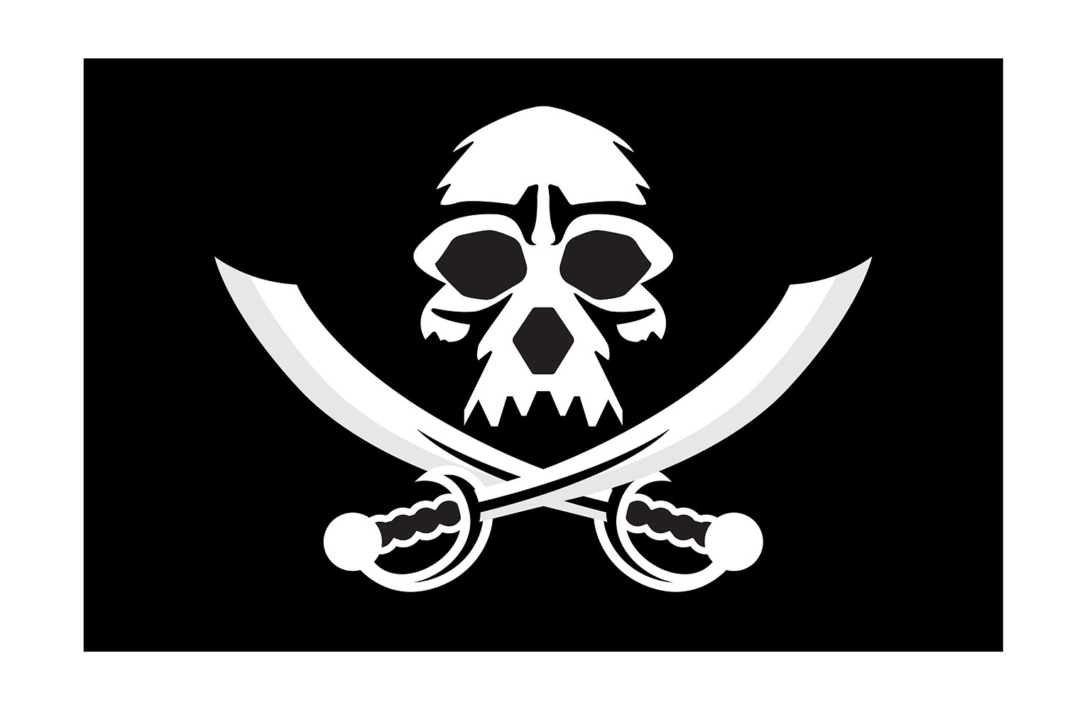 Jolly roger Pirate flag with a skull. Vector illustration. (619367 ...