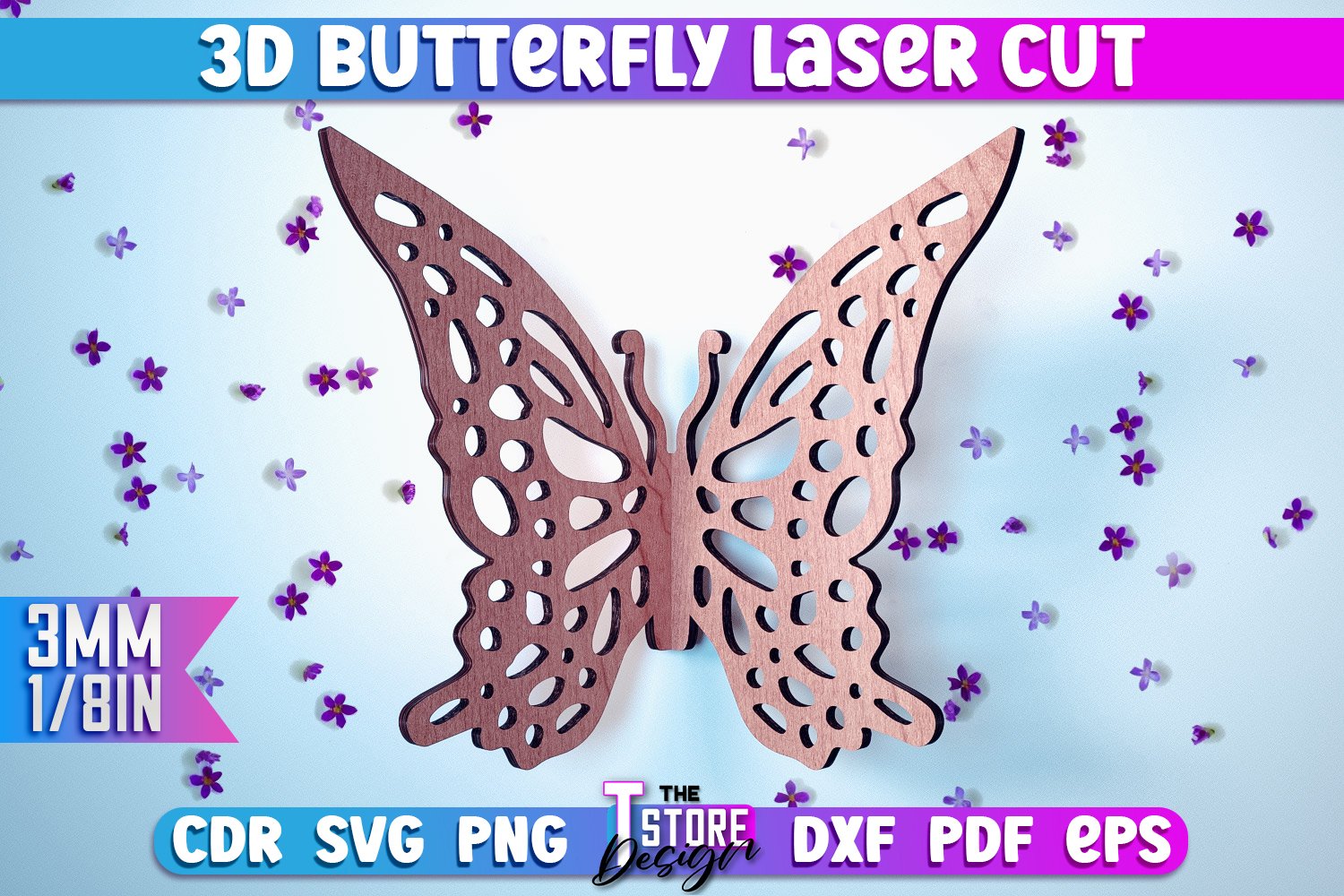 Butterfly Laser Cut 3d Model