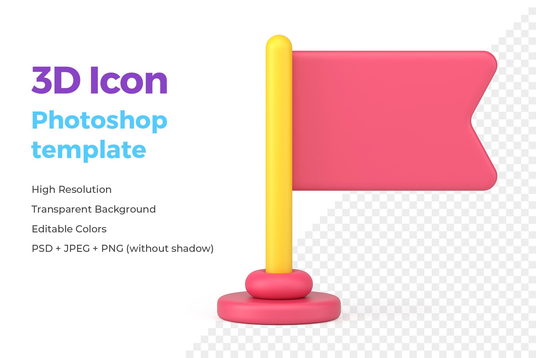 Flag 3d icon (1857693) | Icons | Design Bundles