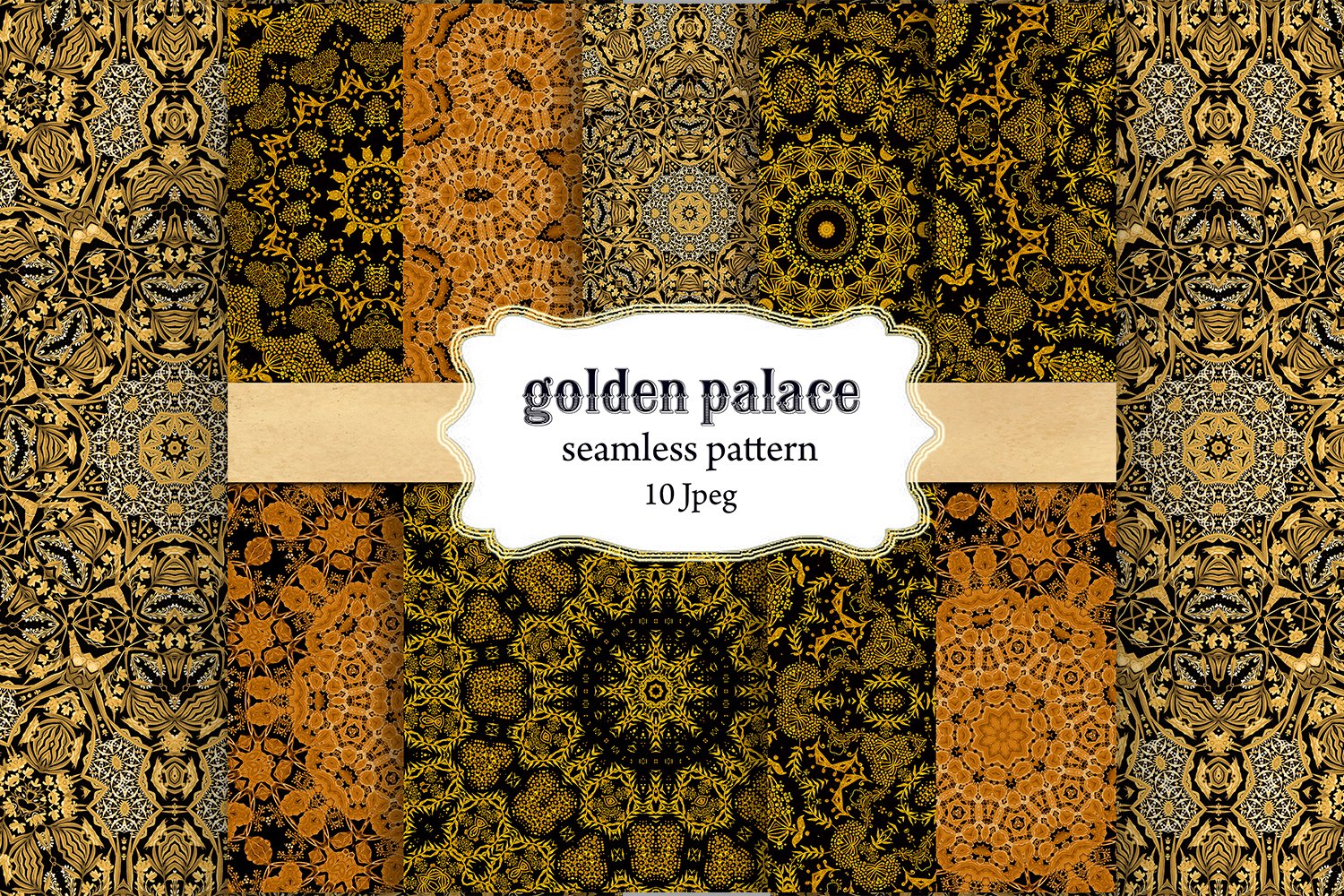 Gold Patterns , Palace decor ,Seamless Patterns ,digital (299455 ...