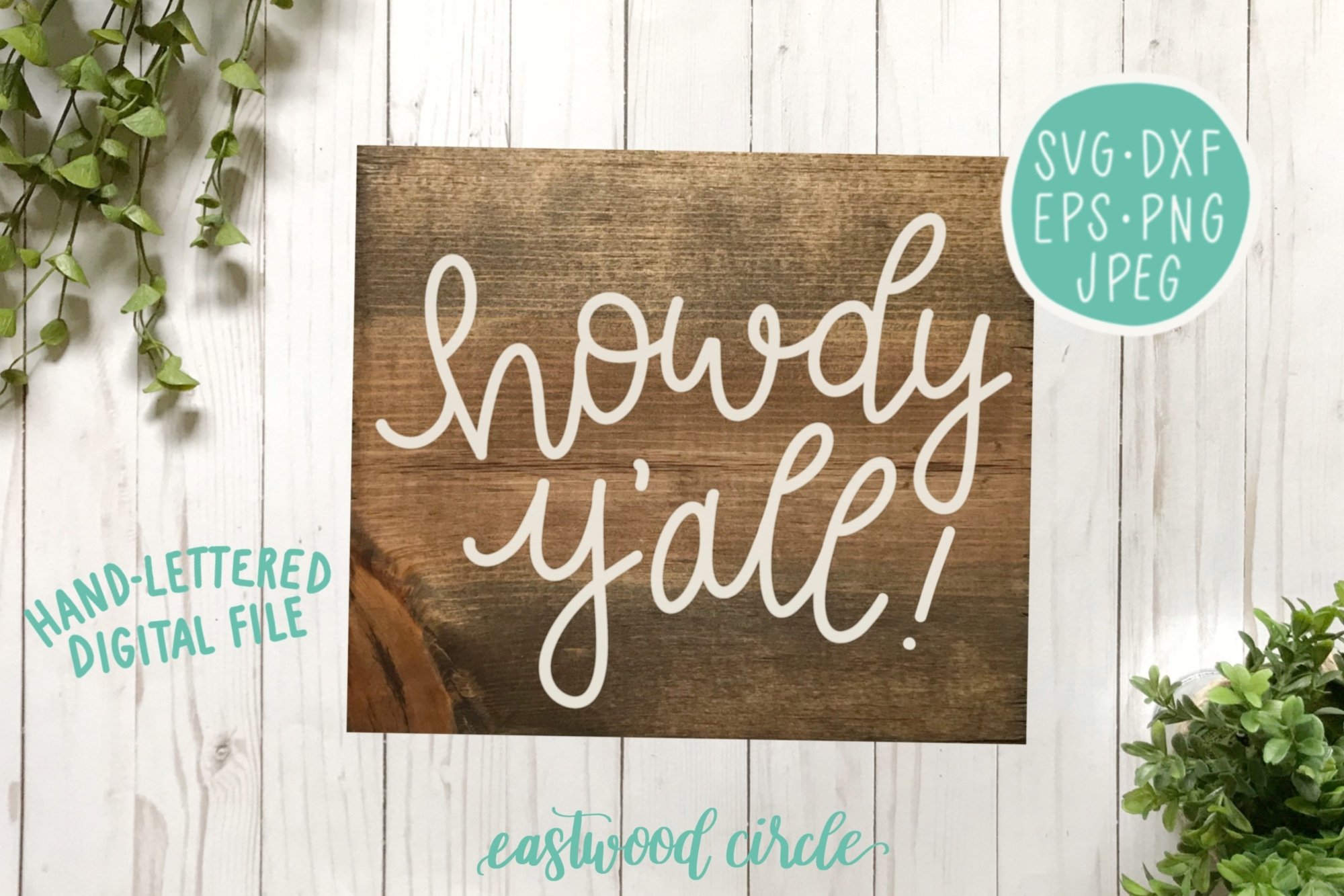 Howdy Y'all Hand Lettered SVG (126427) | SVGs | Design Bundles