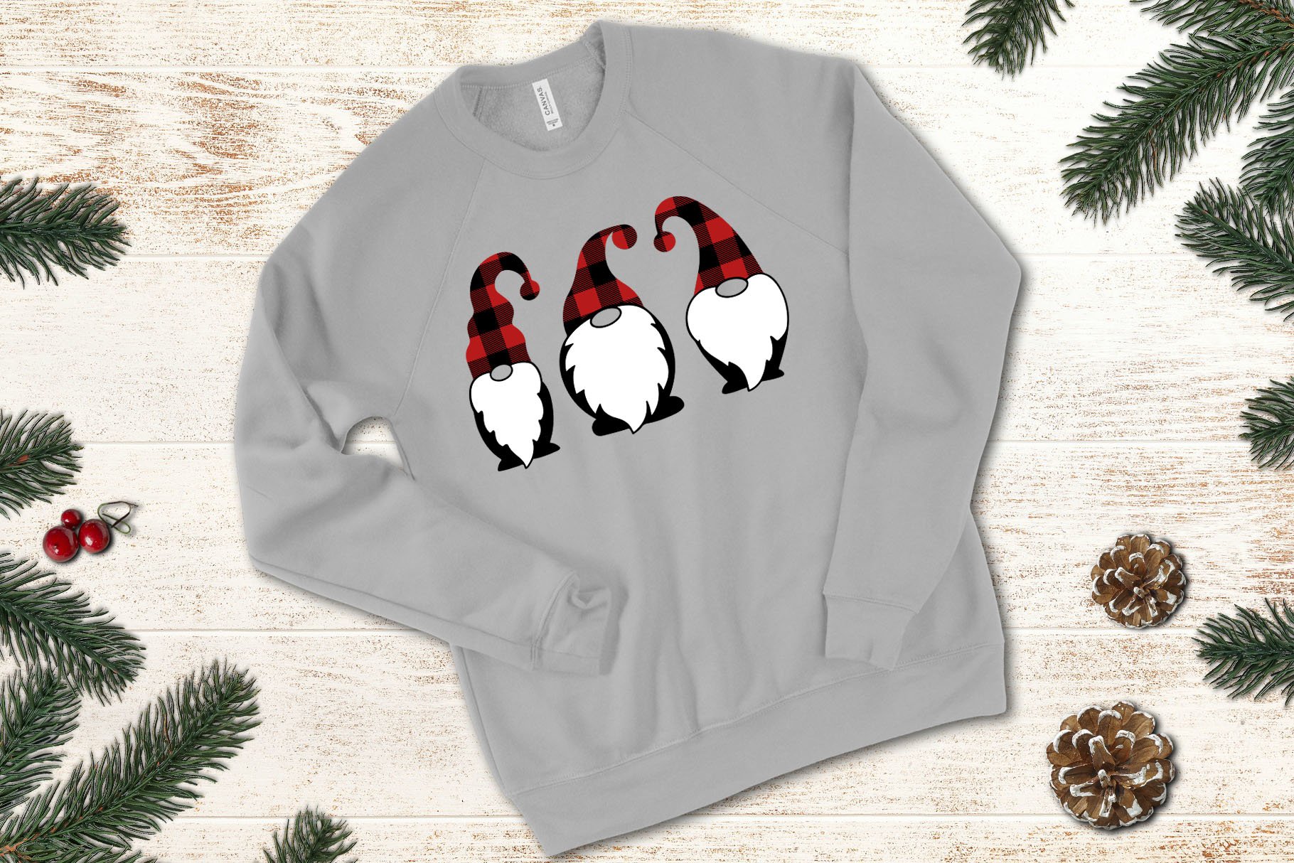 Gnomes Buffalo Plaid SVG, Christmas Clip Art PNG, JPG,EPS (1090305 ...