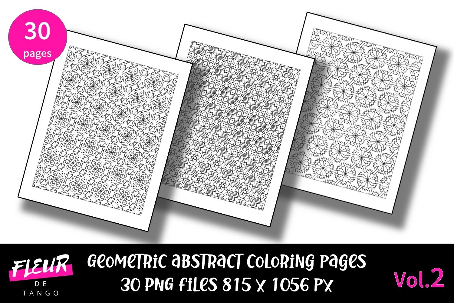 30 abstract geometric coloring pages vol.2 (1138037) | Printables ...