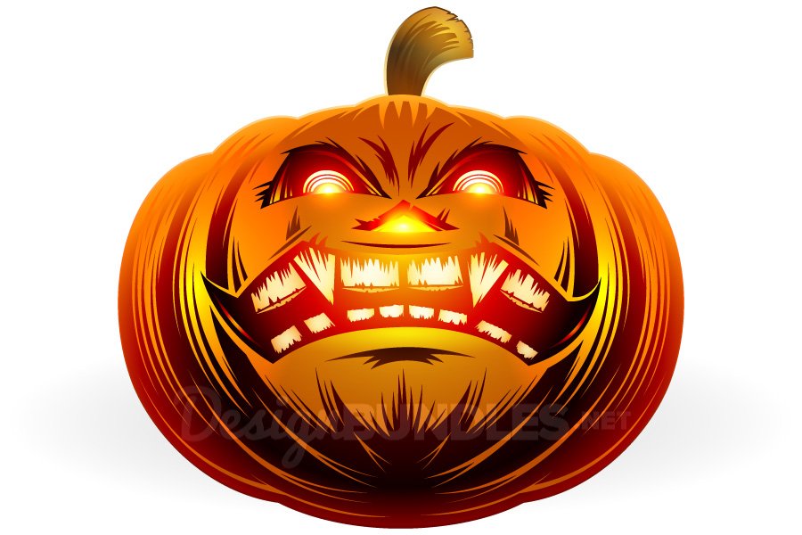 Vector Halloween Pumpkin Carved Eyes Mouth Icon Set (39182) | Icons ...