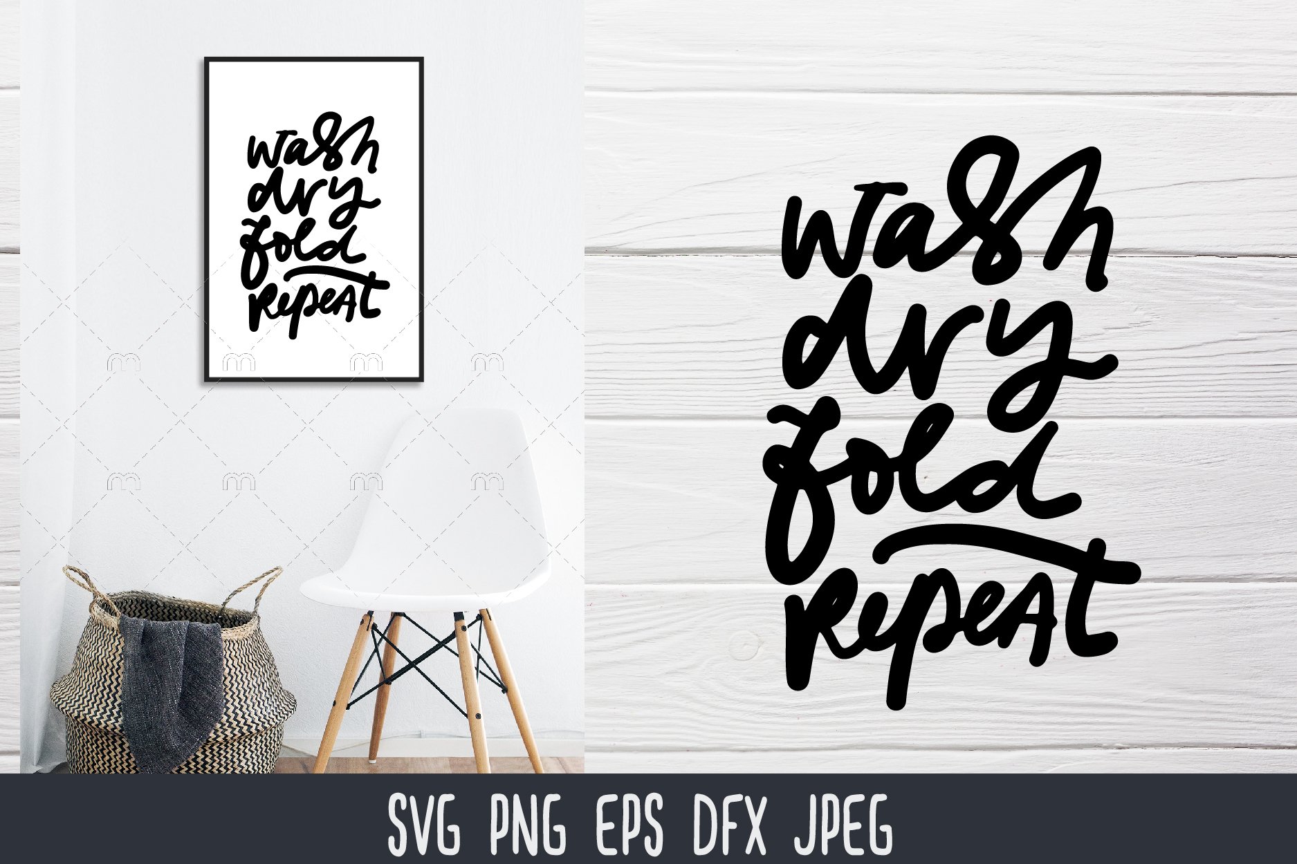 Laundry SVG | wash, dry, fold. repeat (1246888) | SVGs | Design Bundles