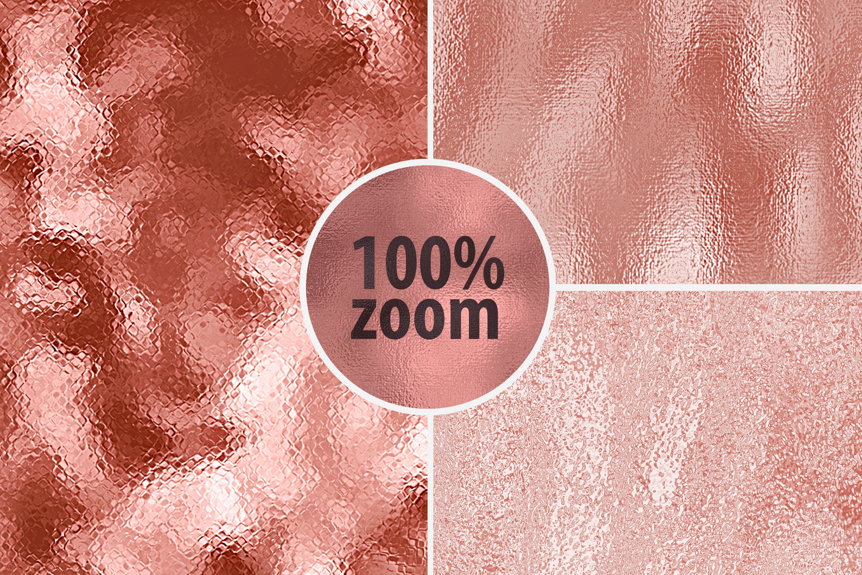 Seamless Rose Gold Digital Paper - 10 Metallic Foil Textures (225767 ...