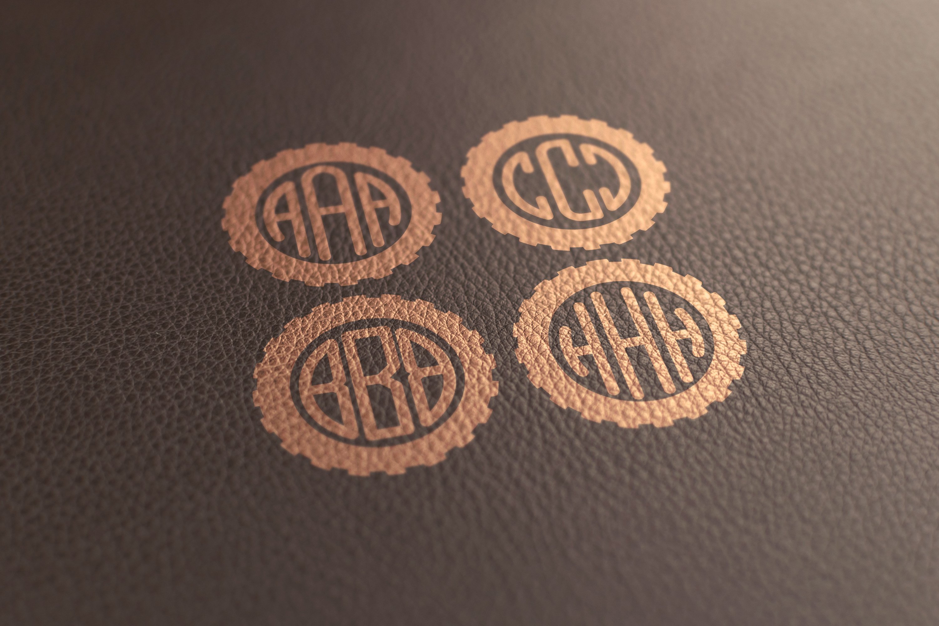 Round Letters Monogram Vector Set 1 (86819) | Decorations | Design Bundles