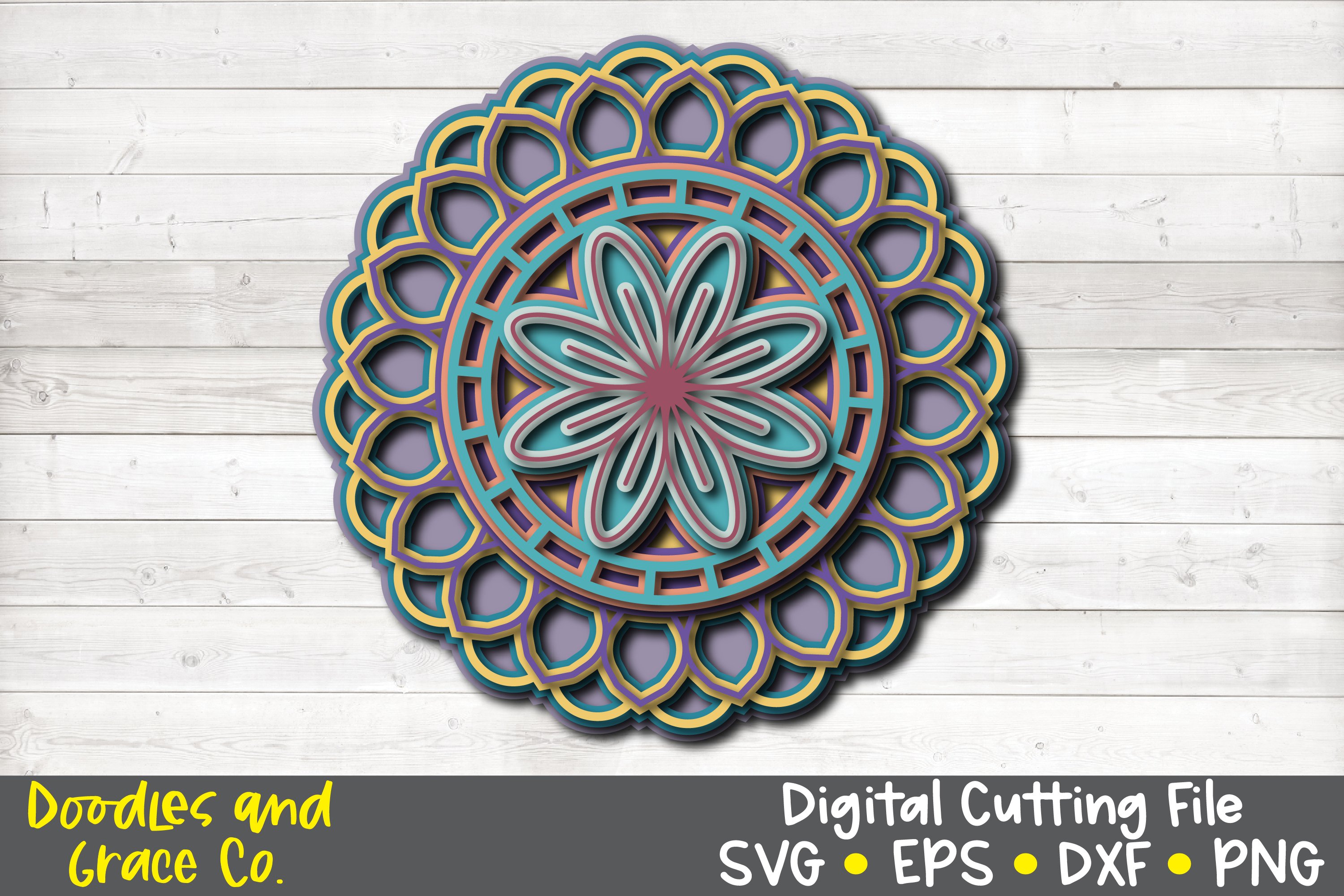 3D Layered Mandala Bundle - SVG - PNG - EPS - DXF (521323) | Cut Files ...