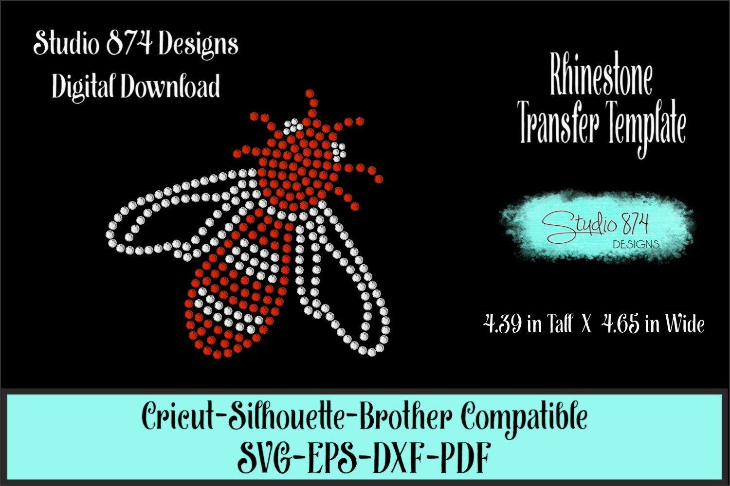 Bee Rhinestone SVG Template (1223461) | Cut Files | Design Bundles