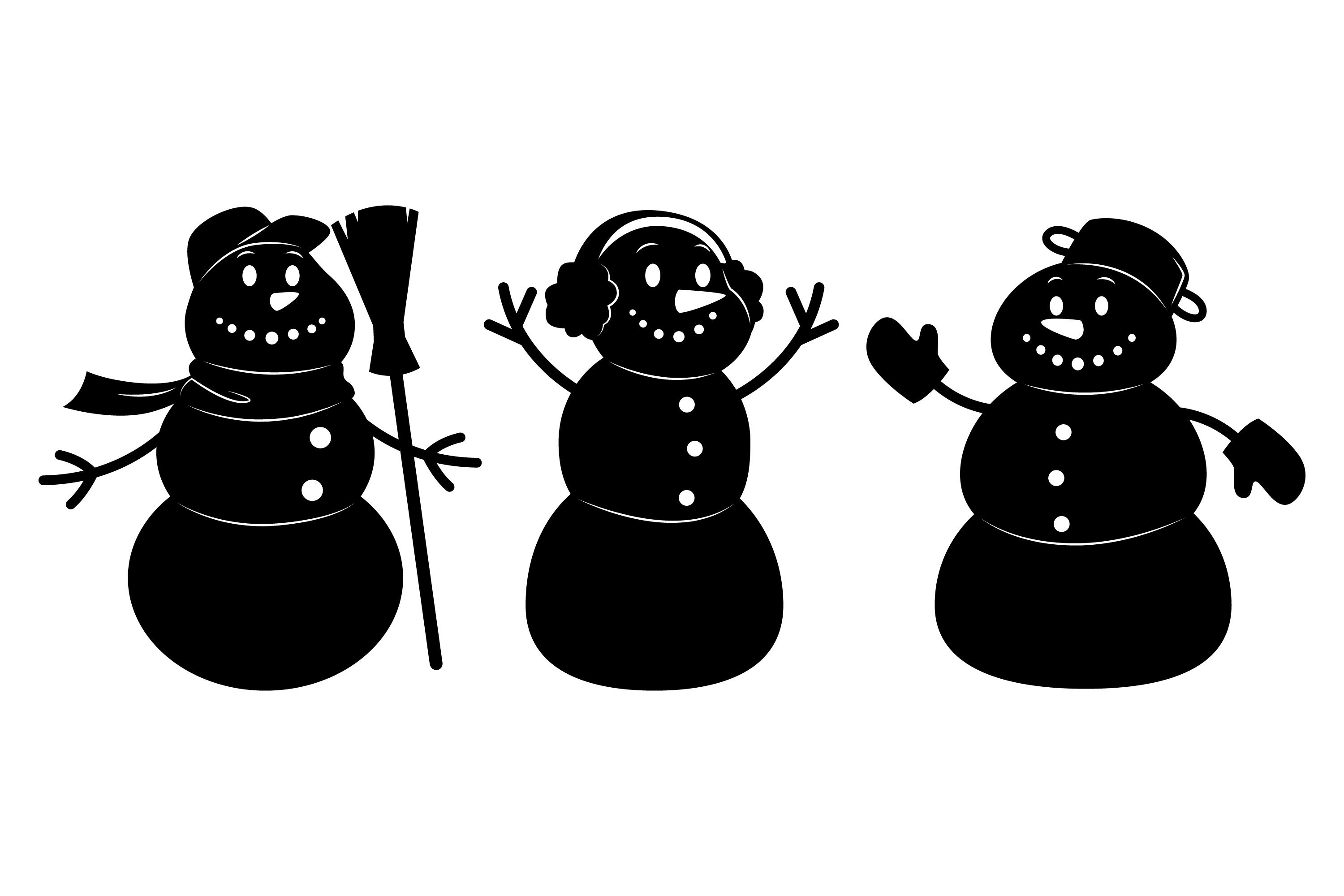 Snowman Silhouettes