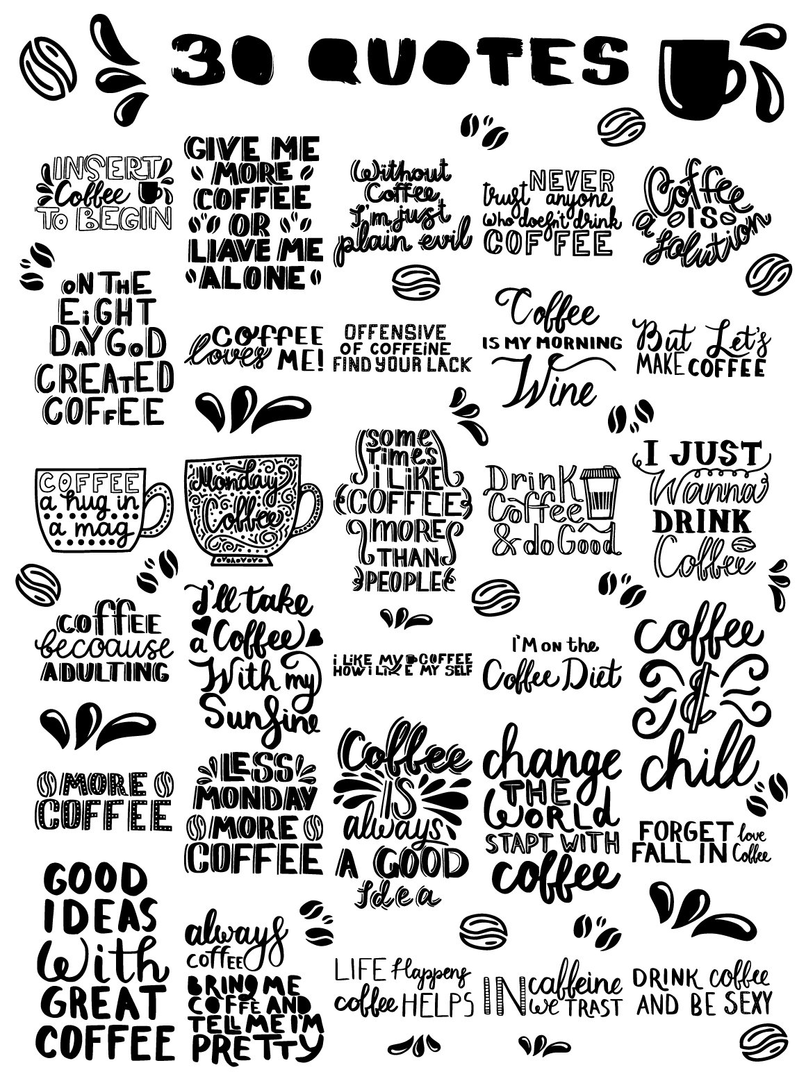 MORE COFFE | Lettering illustration