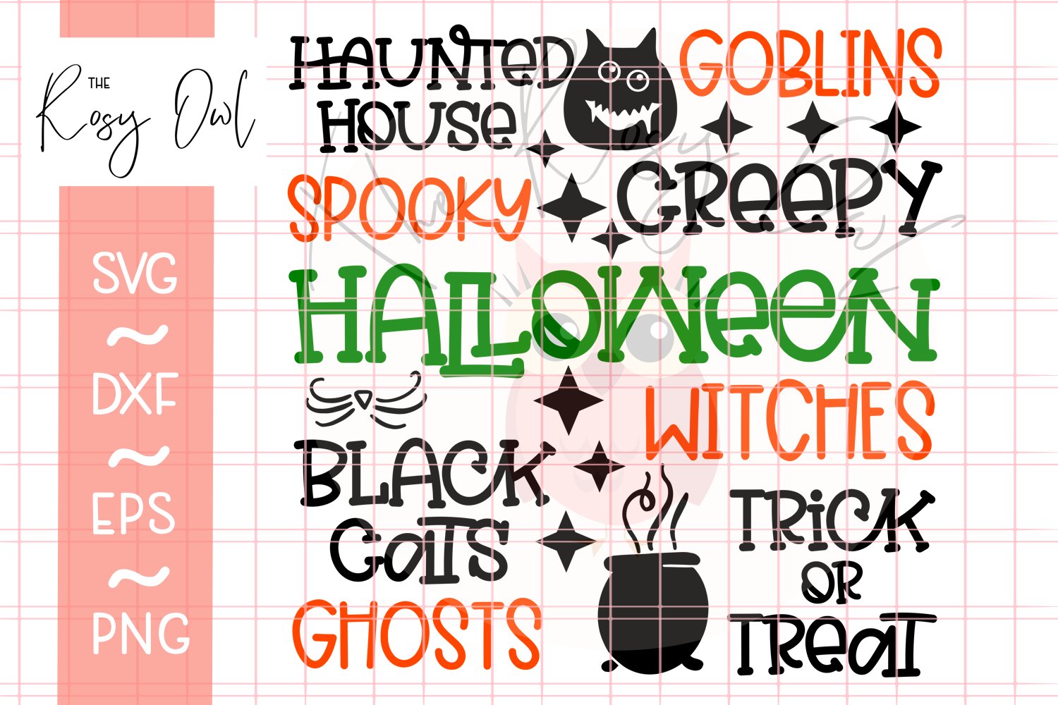 Halloween Subway Art SVG | Halloween Words SVG (927756) | Cut Files ...