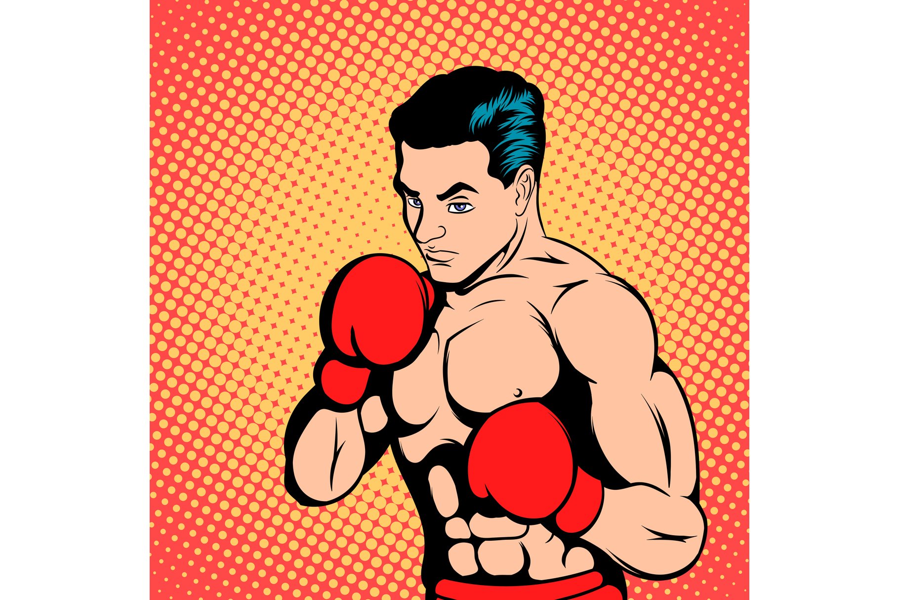 Boxer concept, comics style (552336) | Illustrations | Design Bundles