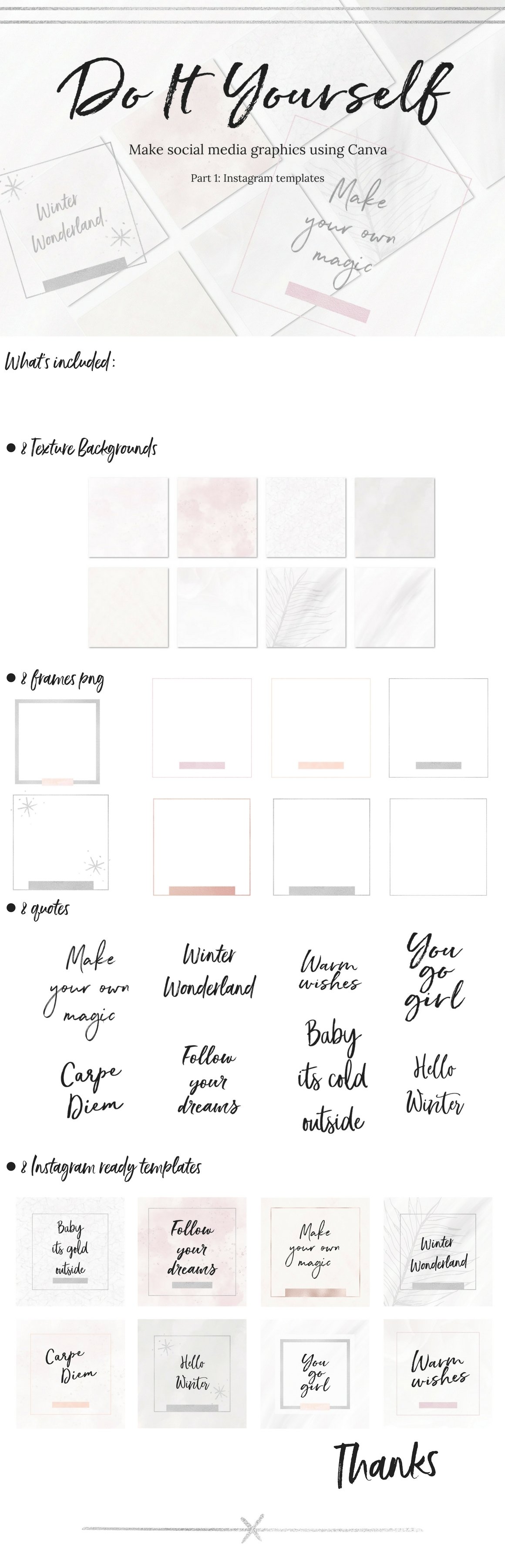 DIY Instagram graphics using Canva (43898) | Branding | Design Bundles