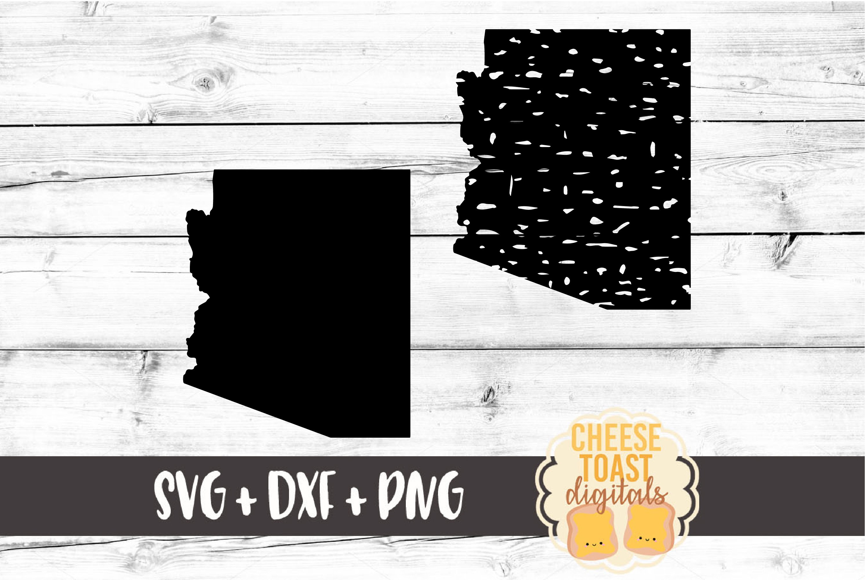 Arizona Distressed- State SVG PNG DXF Cut Files