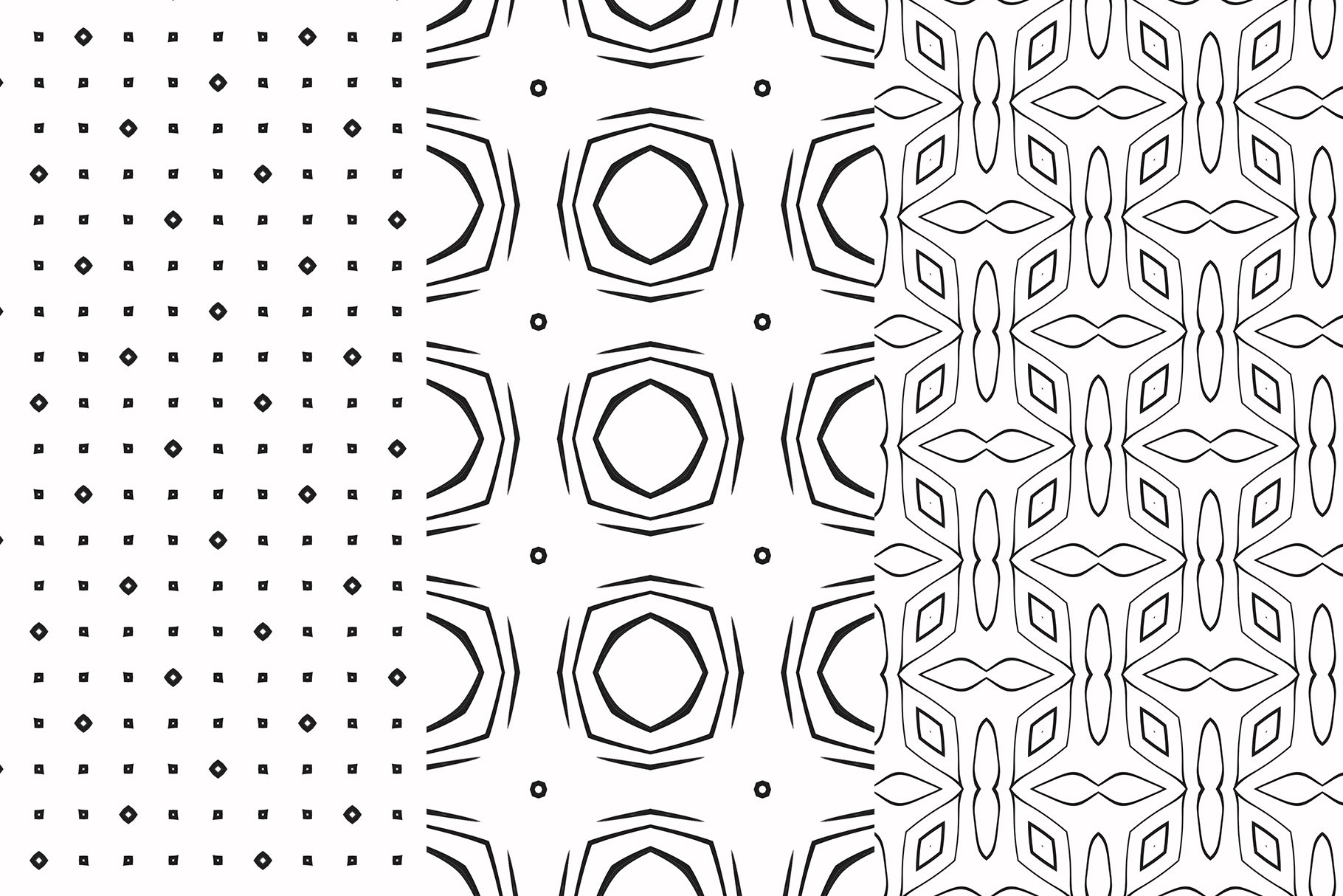 Geometric Digital Papers, Black White Pattern (910260) | Patterns ...