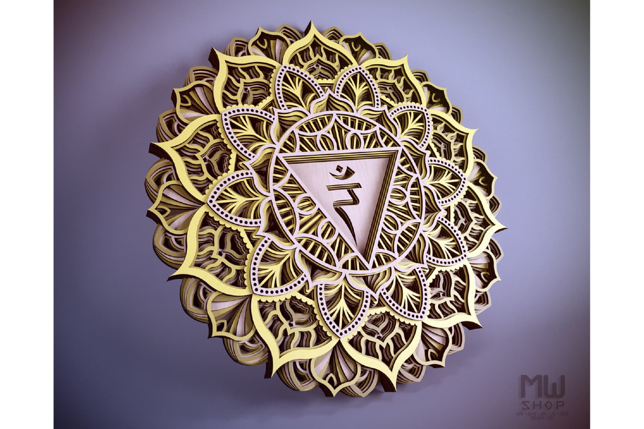 The 7 Chakras Mandala Bundle, Layered Mandala for Laser cut (582567 ...