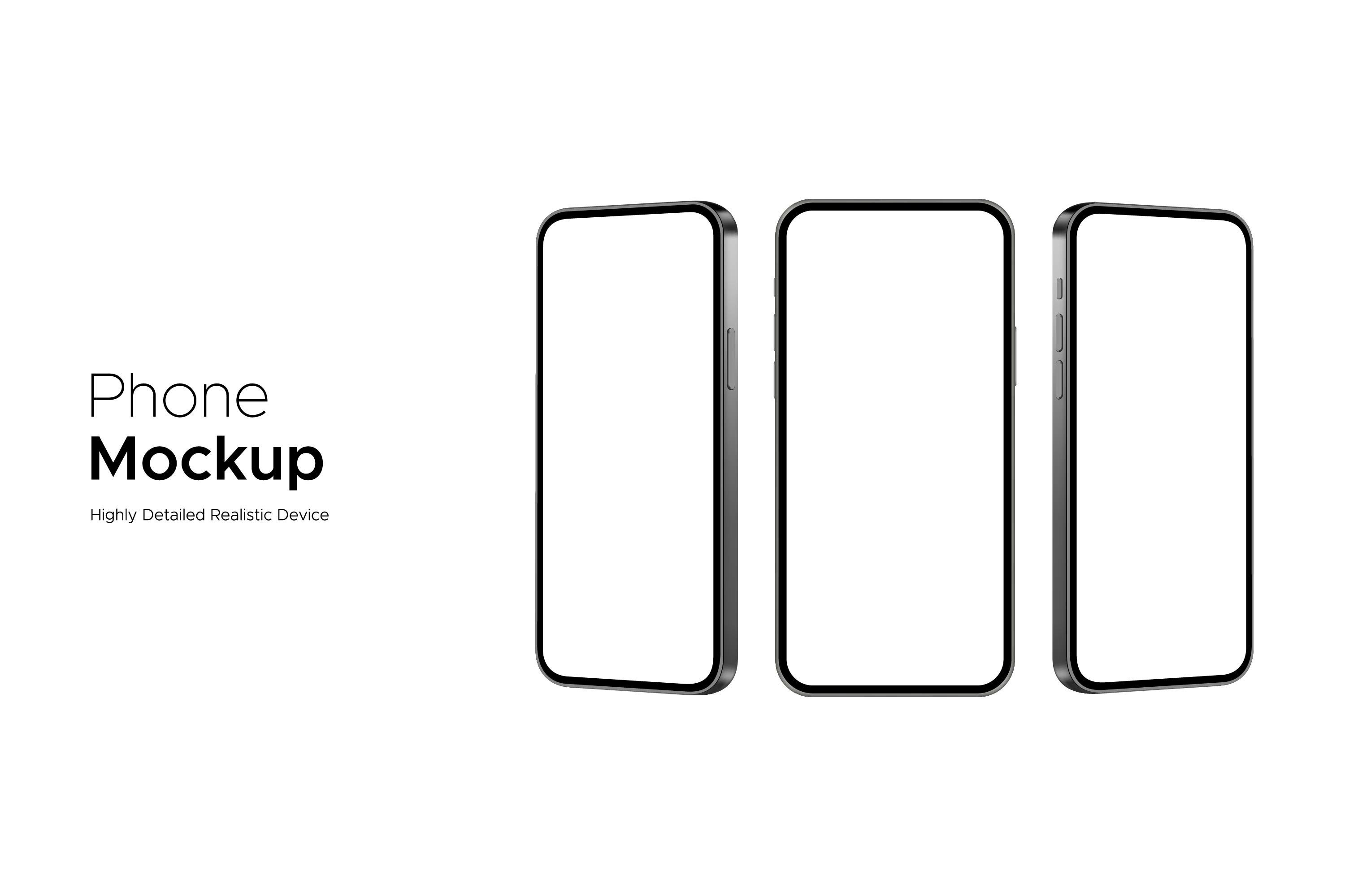 Phone Mockup, Highly Detailed Realistic Devices Isolated (1210438 ...