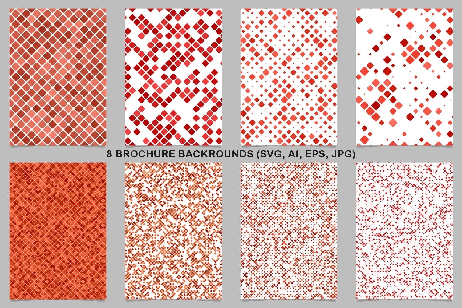 8 Red Brochure Backrounds (328587) | Brochures | Design Bundles