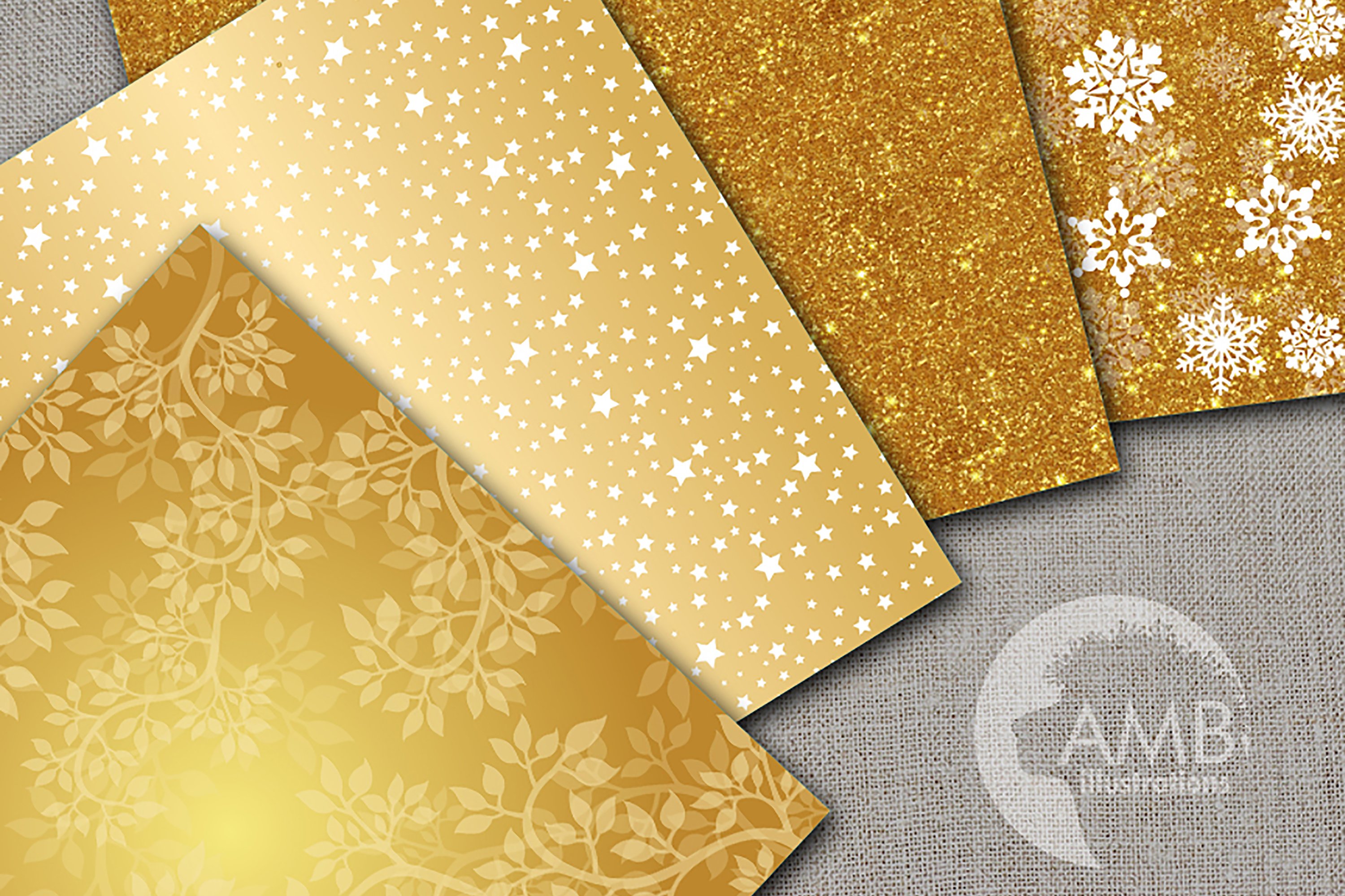 Gold Bokeh Patterns, Glitter Papers, AMB-589 (108063) | Patterns ...