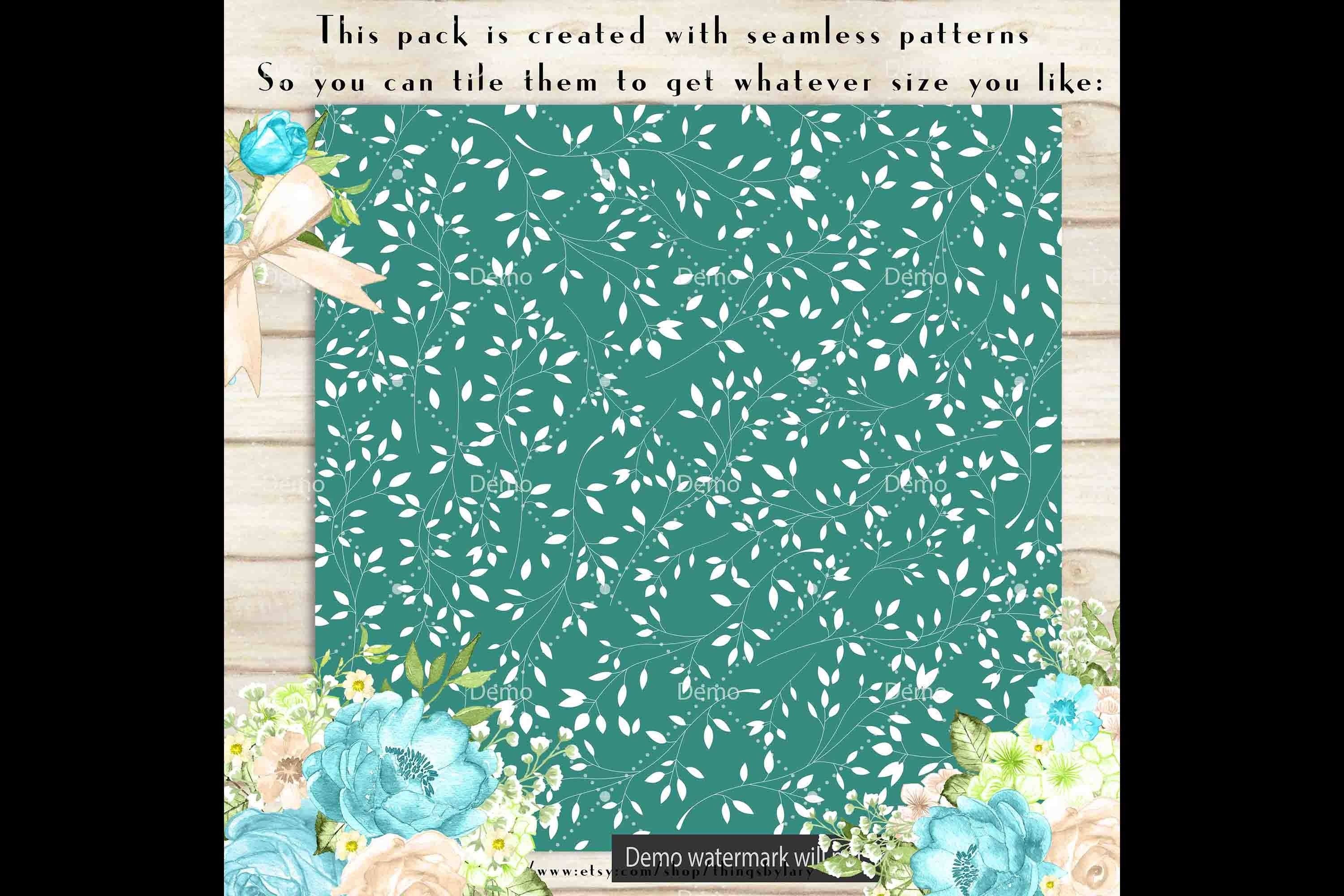 100 Seamless Tiny Flower Digital Papers 12 x 12 inch (134213 ...