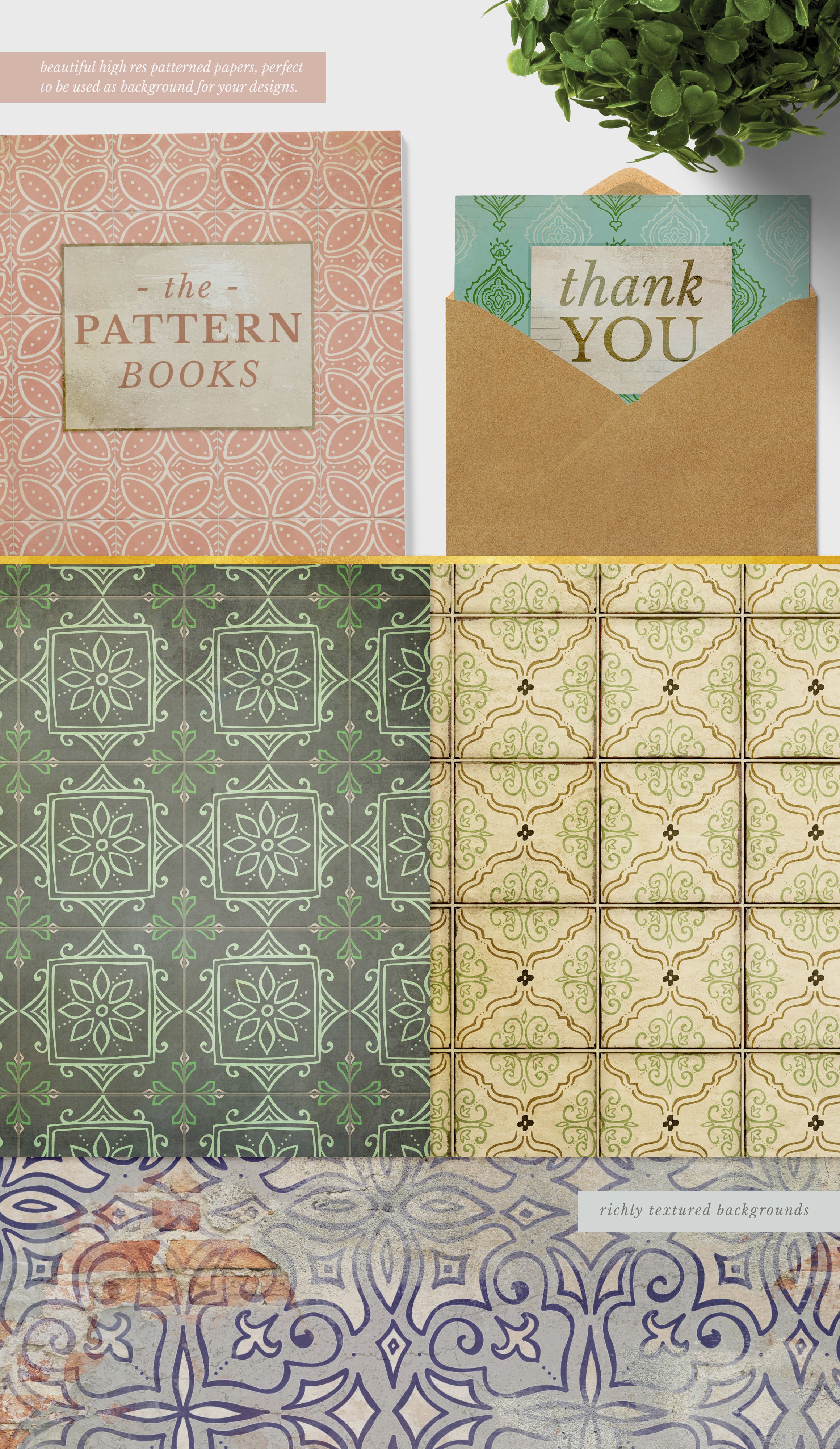 Rustic Tiled Papers
