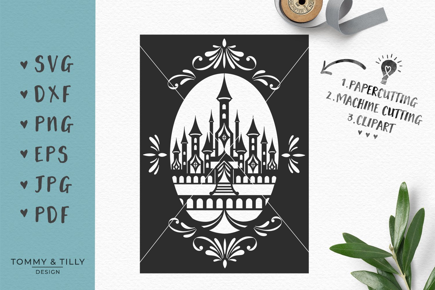 Castle Design - SVG DXF PNG EPS JPG PDF Cutting File (90104) | SVGs ...