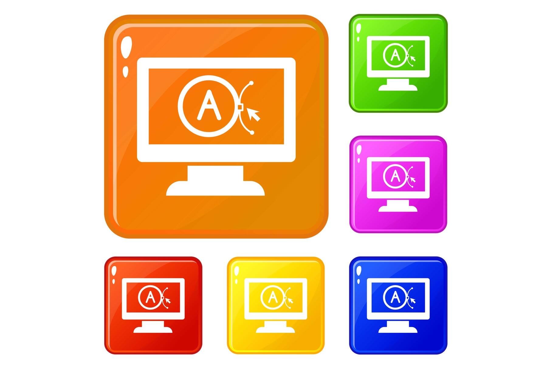 Brand vector computer design icons set vector color (525669) | Icons ...