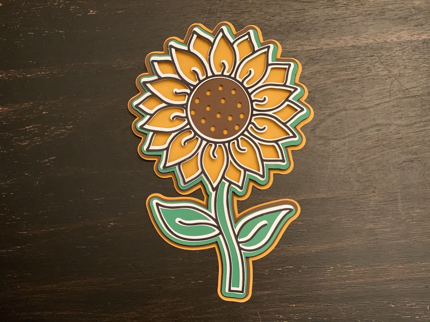 Sunflower 3D Layered Design
