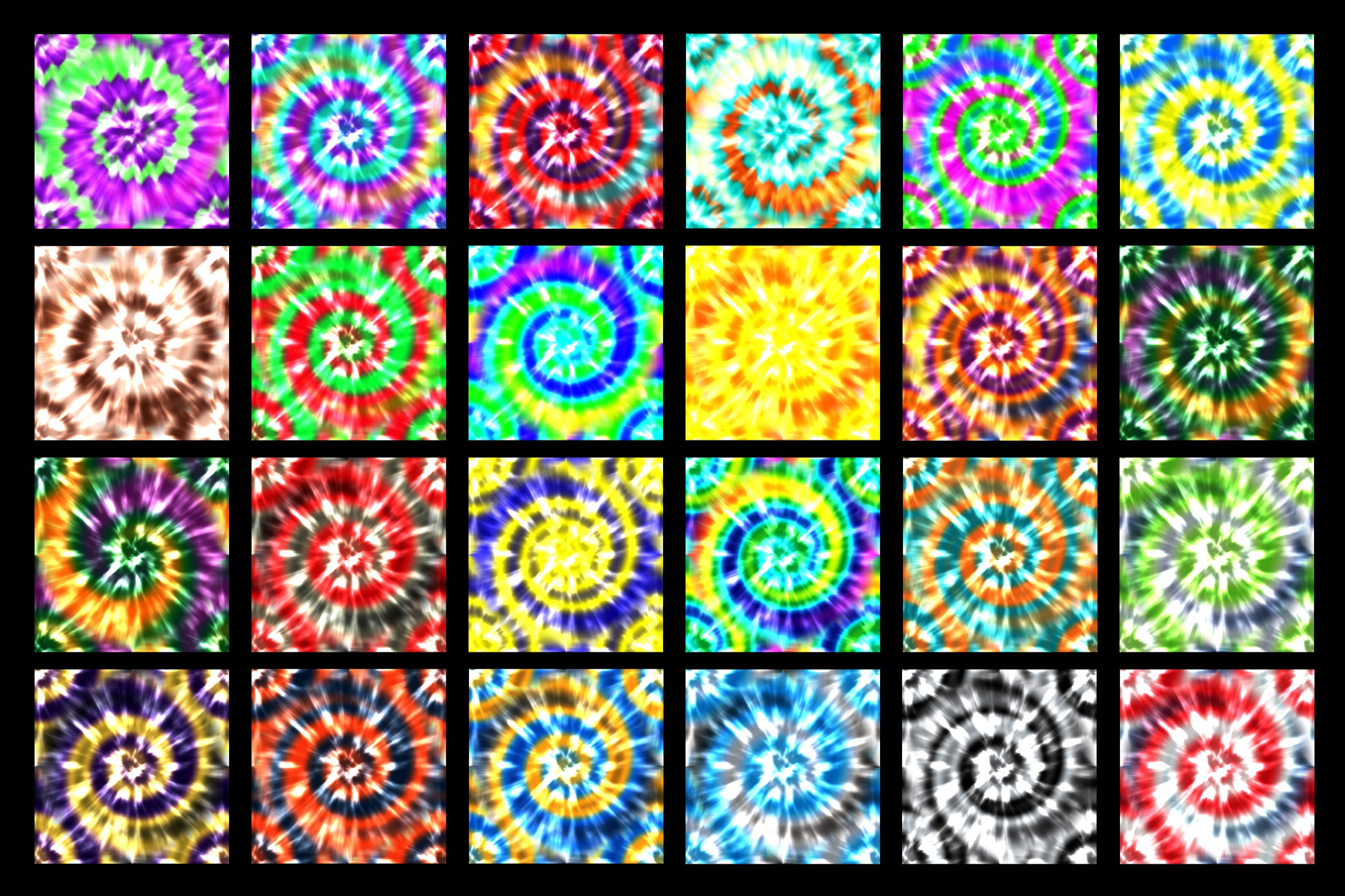 100 Seamless Tie Dye Digital Paper Textures (555017) | Backgrounds ...