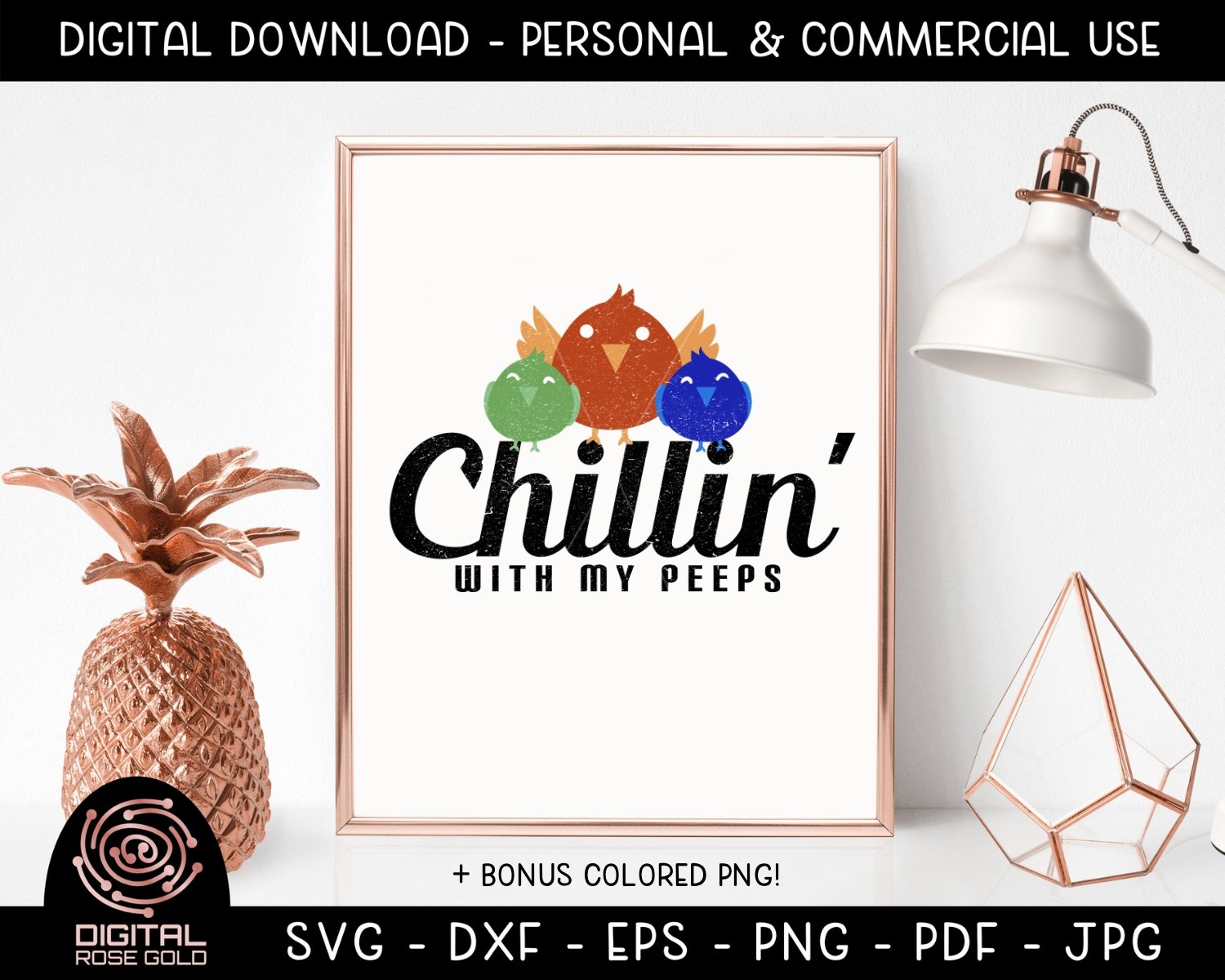 Chillin With My Peeps - Funny Easter SVG, Chicks Farm Animal (390431 ...