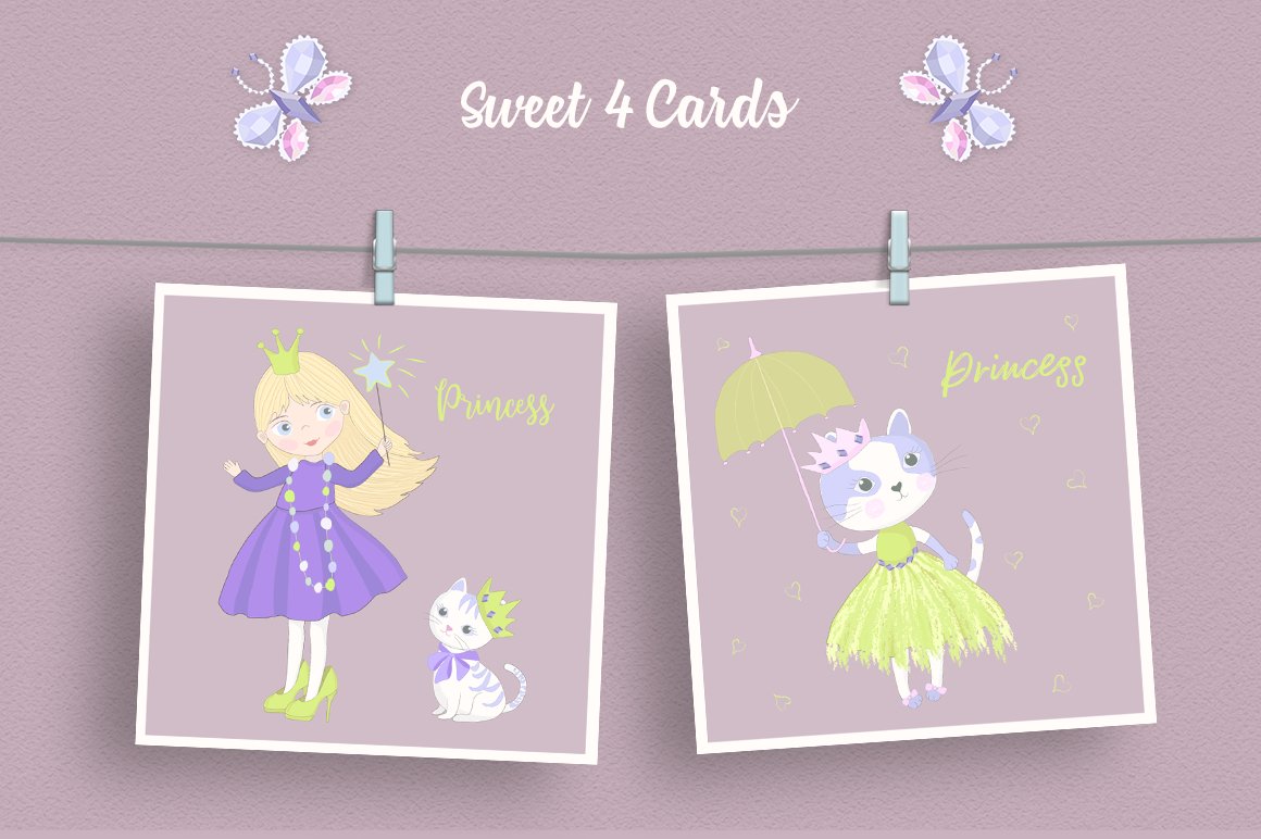 Cute Princess Illustration Set