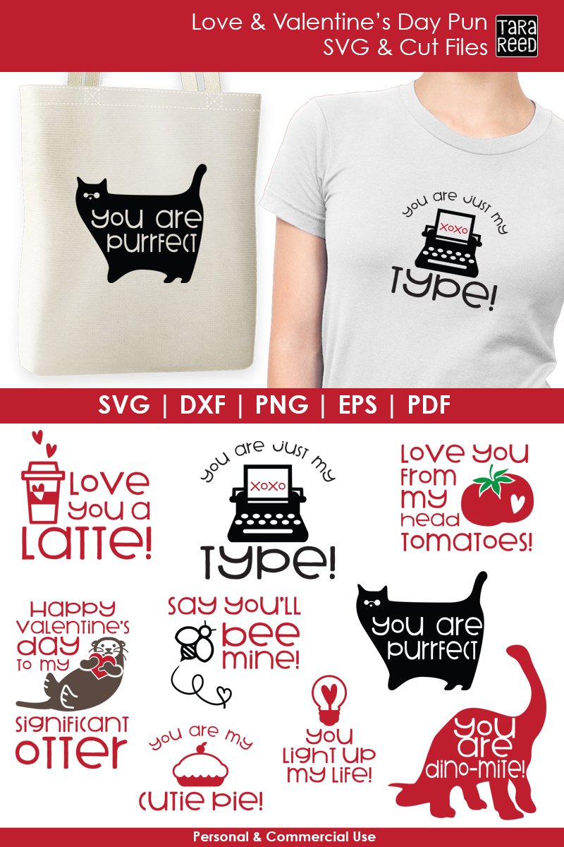Valentine's Day and Love Pun Bundle (137143) | Cut Files | Design Bundles
